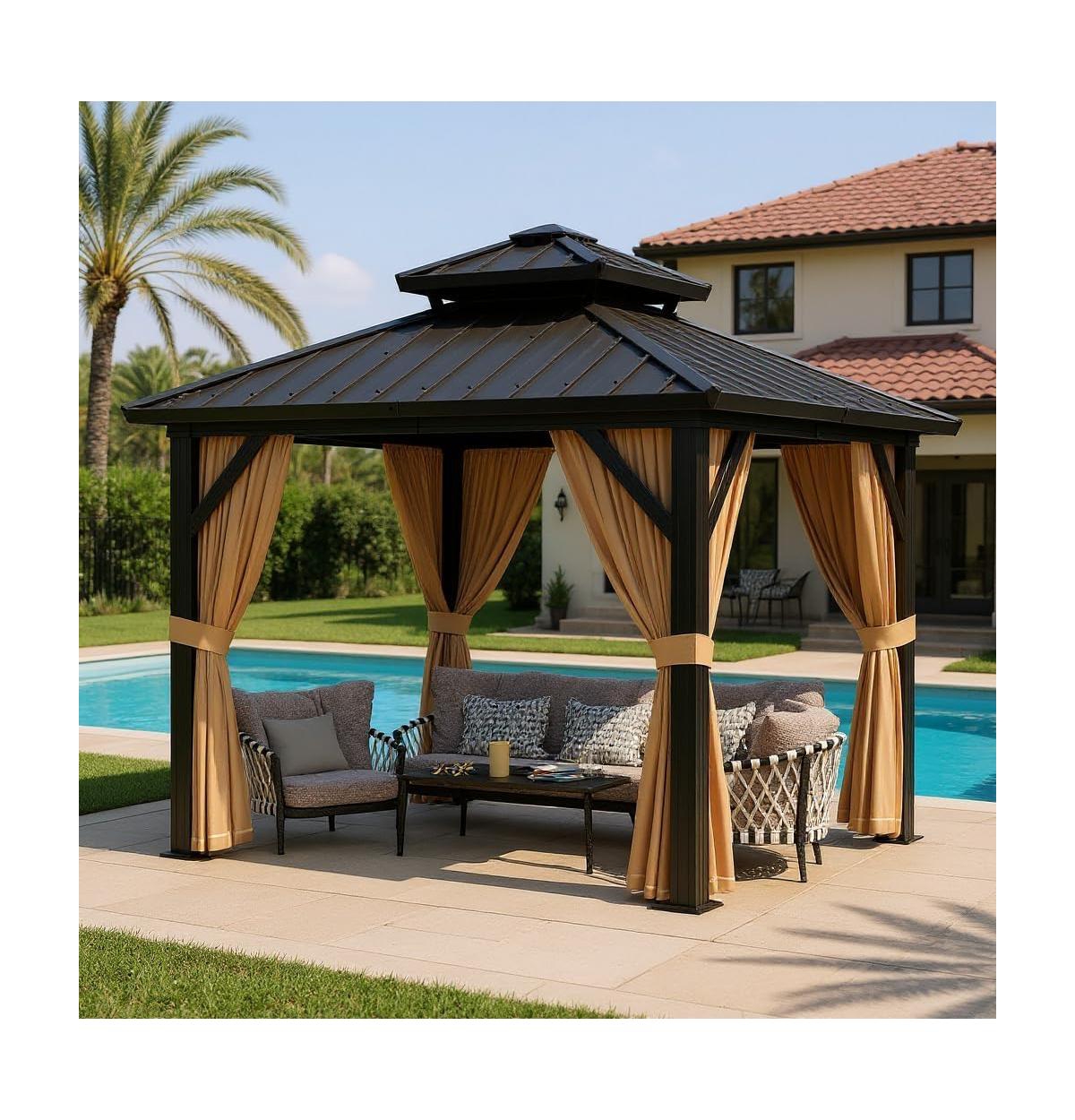 Click here for gaomon 10inch x 10inch Hardtop Gazebo  Outdoor Per... prices