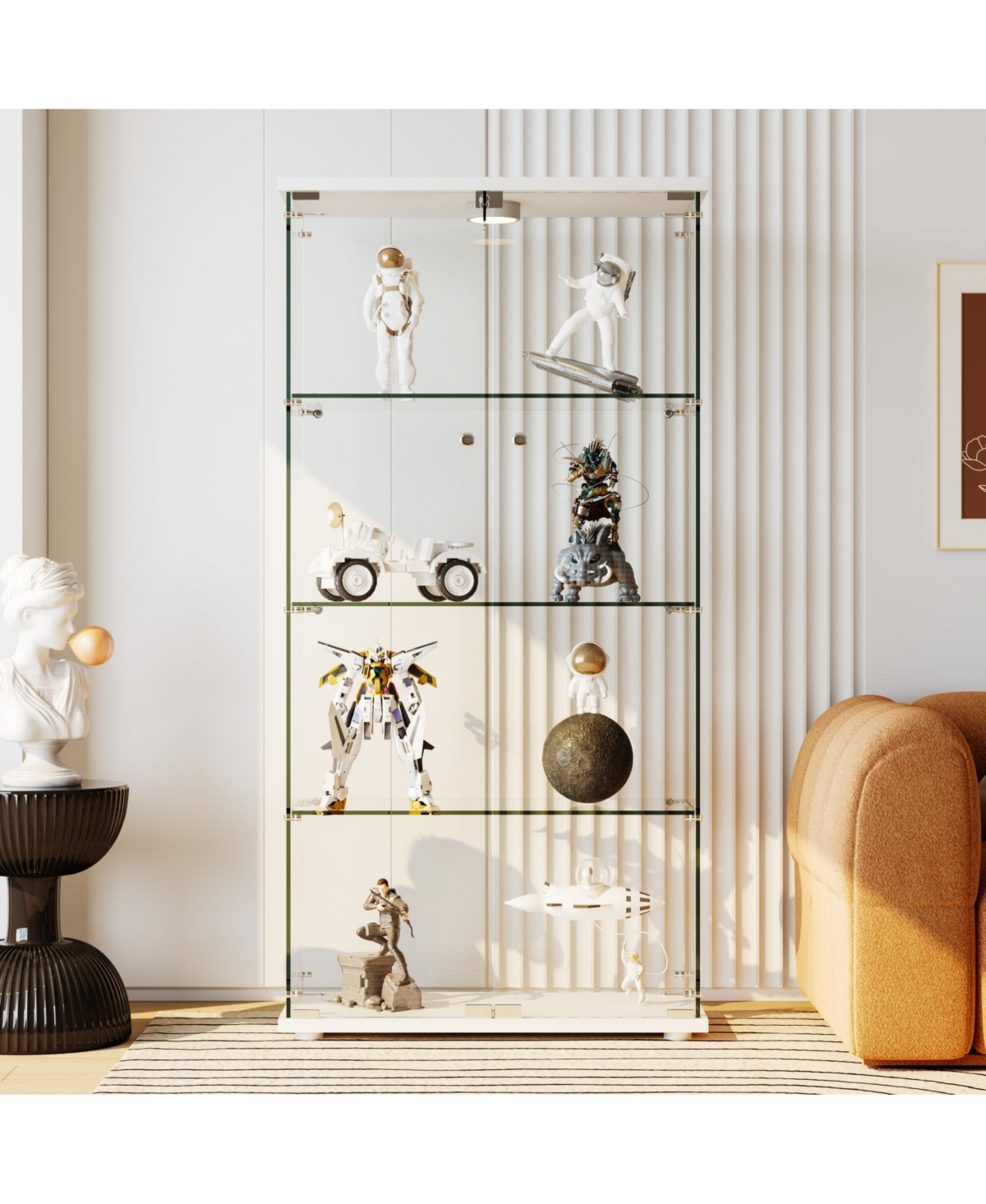 Click here for gaomon Lockable Tempered Glass Display Cabinet wit... prices