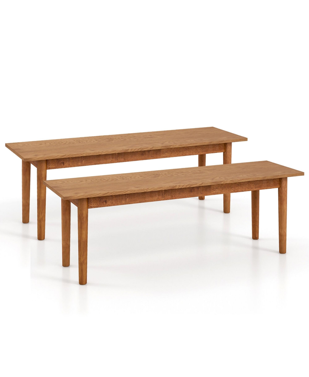 Click here for Gymax 2 Pieces Solid Wood Dining Bench Entryway Be... prices