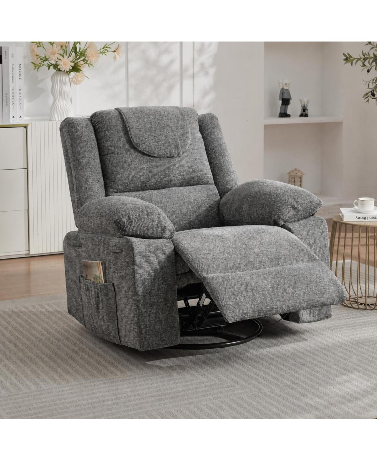 Click here for homfan Oversized Swivel Rocking Recliner Chair wit... prices
