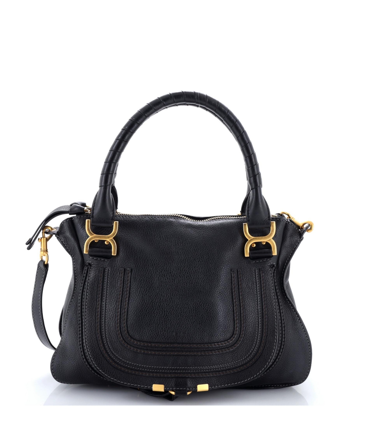 Click here for Pre-Owned Chloe Medium Marcie Satchel Leather - Bl... prices