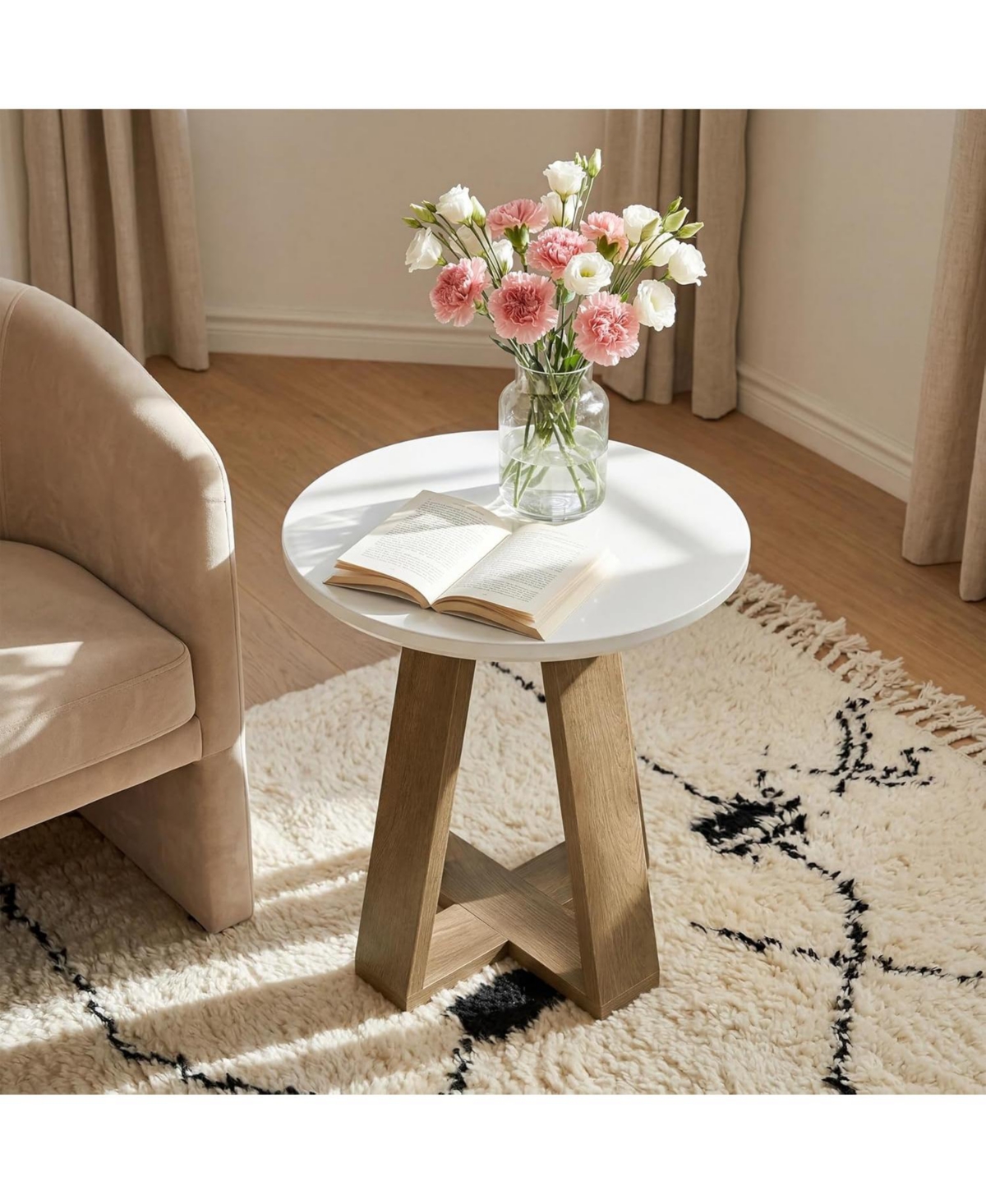 Click here for Tribesigns Round Side Table  Modern End Table for... prices