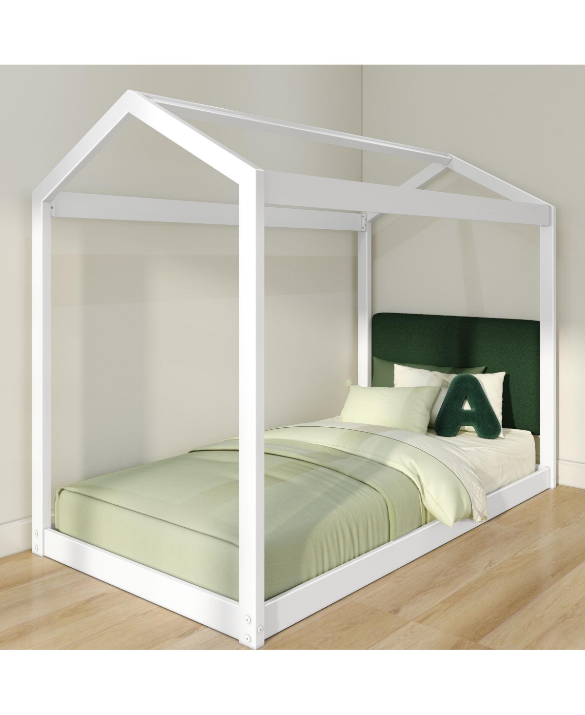 Click here for Max & Lily Twin House Bed Blonde And Floating Head... prices