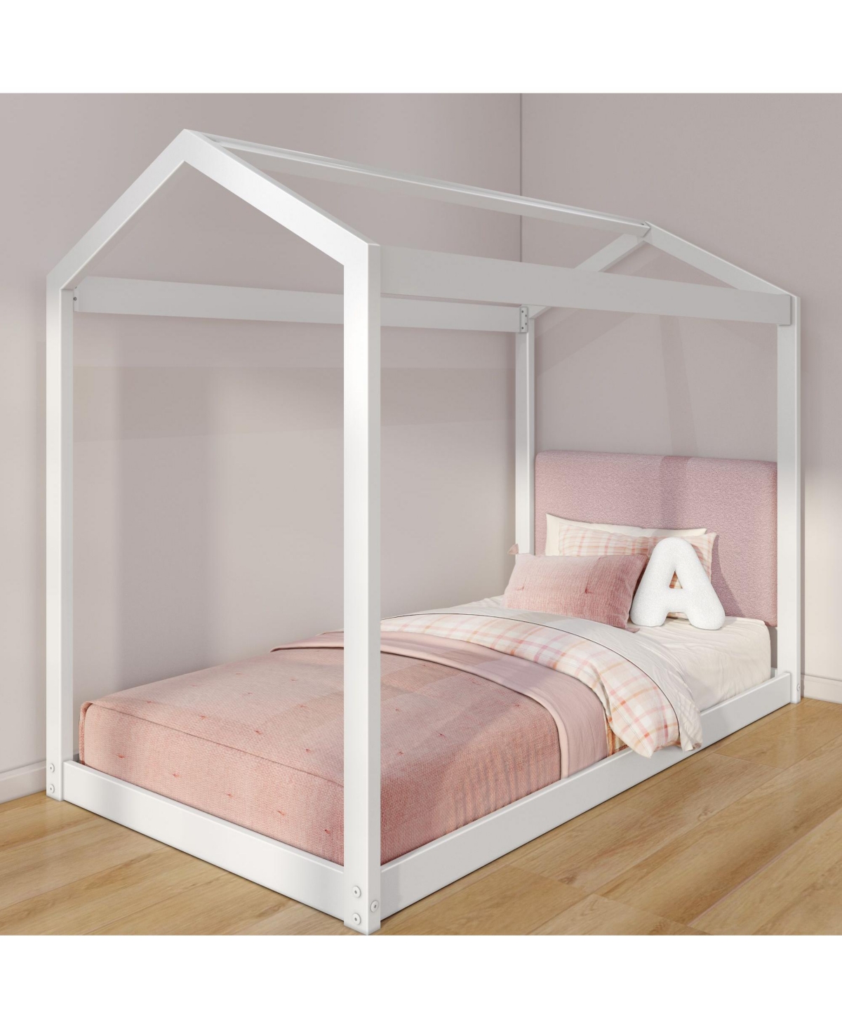 Click here for Max & Lily Twin House Bed Blonde And Floating Head... prices