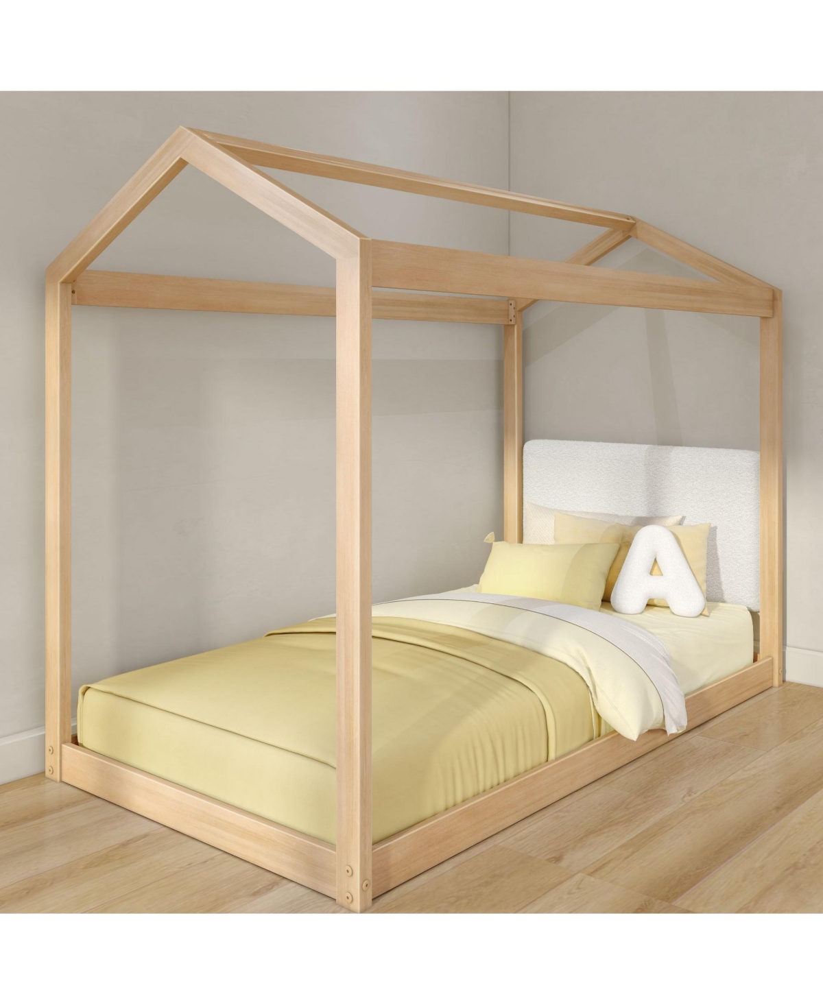 Click here for Max & Lily Twin House Bed Blonde And Floating Head... prices