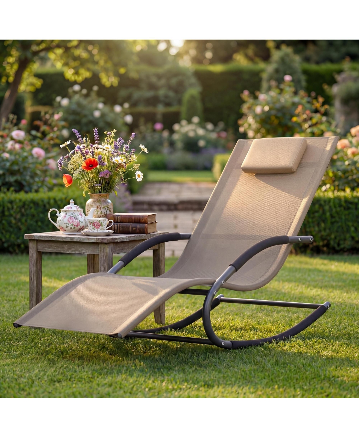 Click here for GarveeLife Outdoor Lounge Chair with Textilene Fab... prices