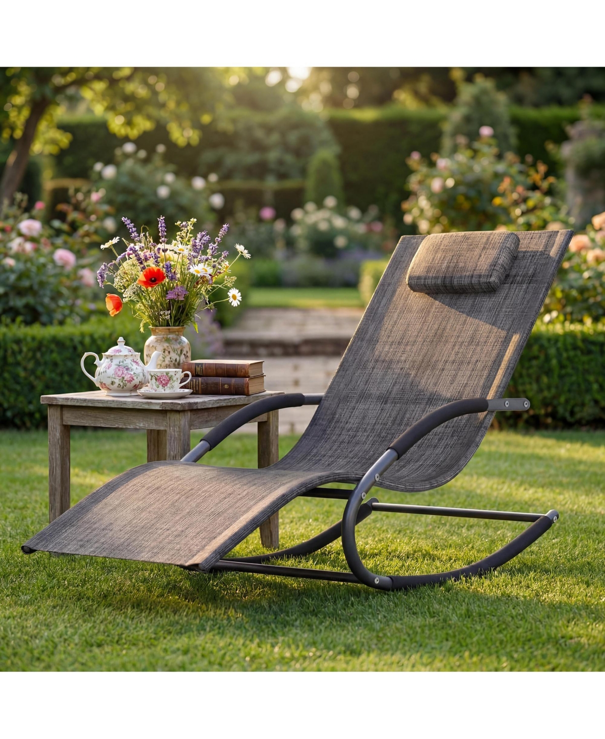 Click here for GarveeLife Outdoor Lounge Chair with Textilene Fab... prices