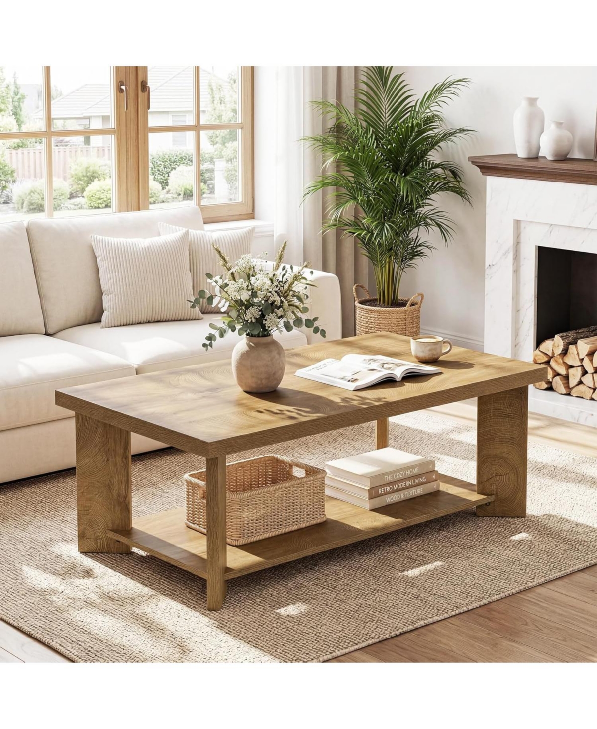Click here for Tribesigns 47-Inch Coffee Table for Living Room  F... prices