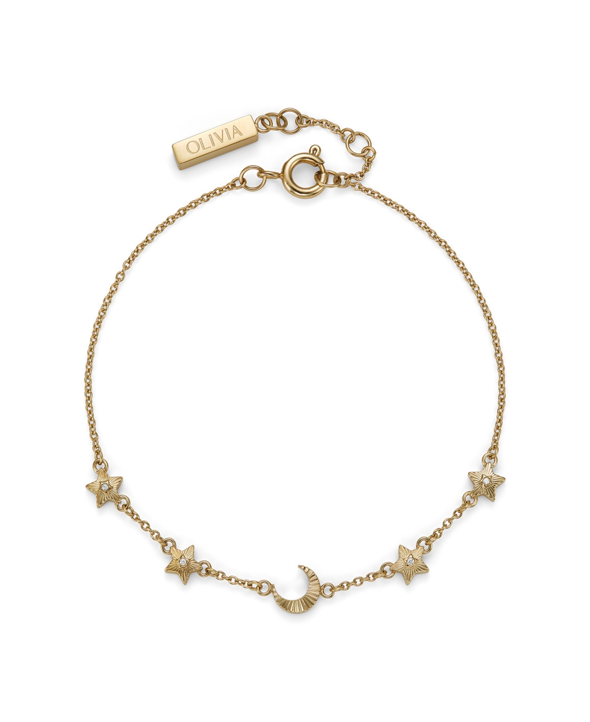 Click here for Olivia Burton Womens Celestial Chain Gold-Tone Sta... prices