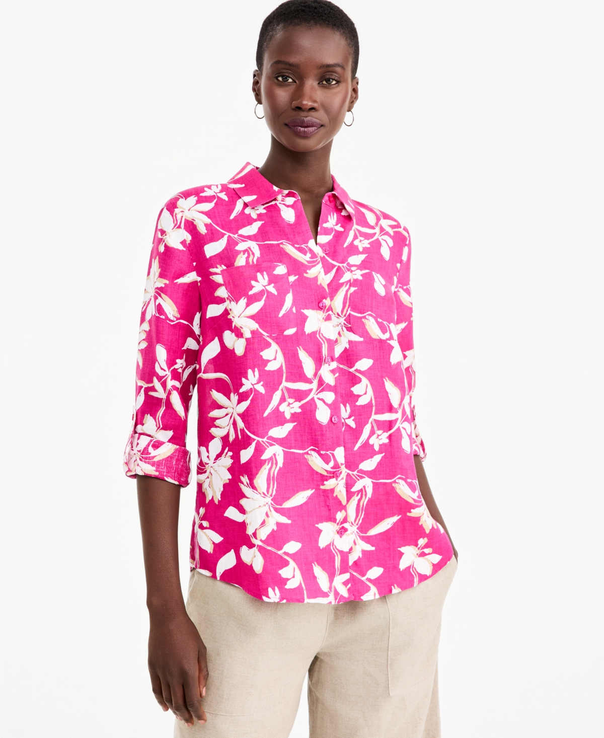 Click here for Charter Club Womens 100 Linen Shirt  Created for M... prices