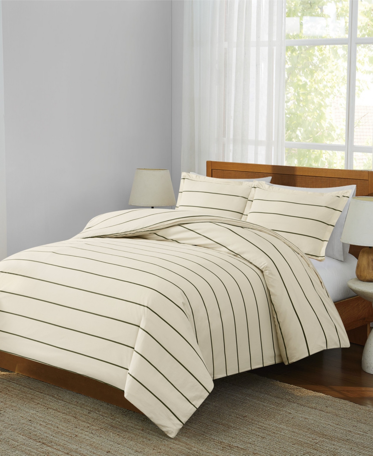 Click here for Brooklyn Loom Hayward Stripe 3-Piece Duvet Cover S... prices