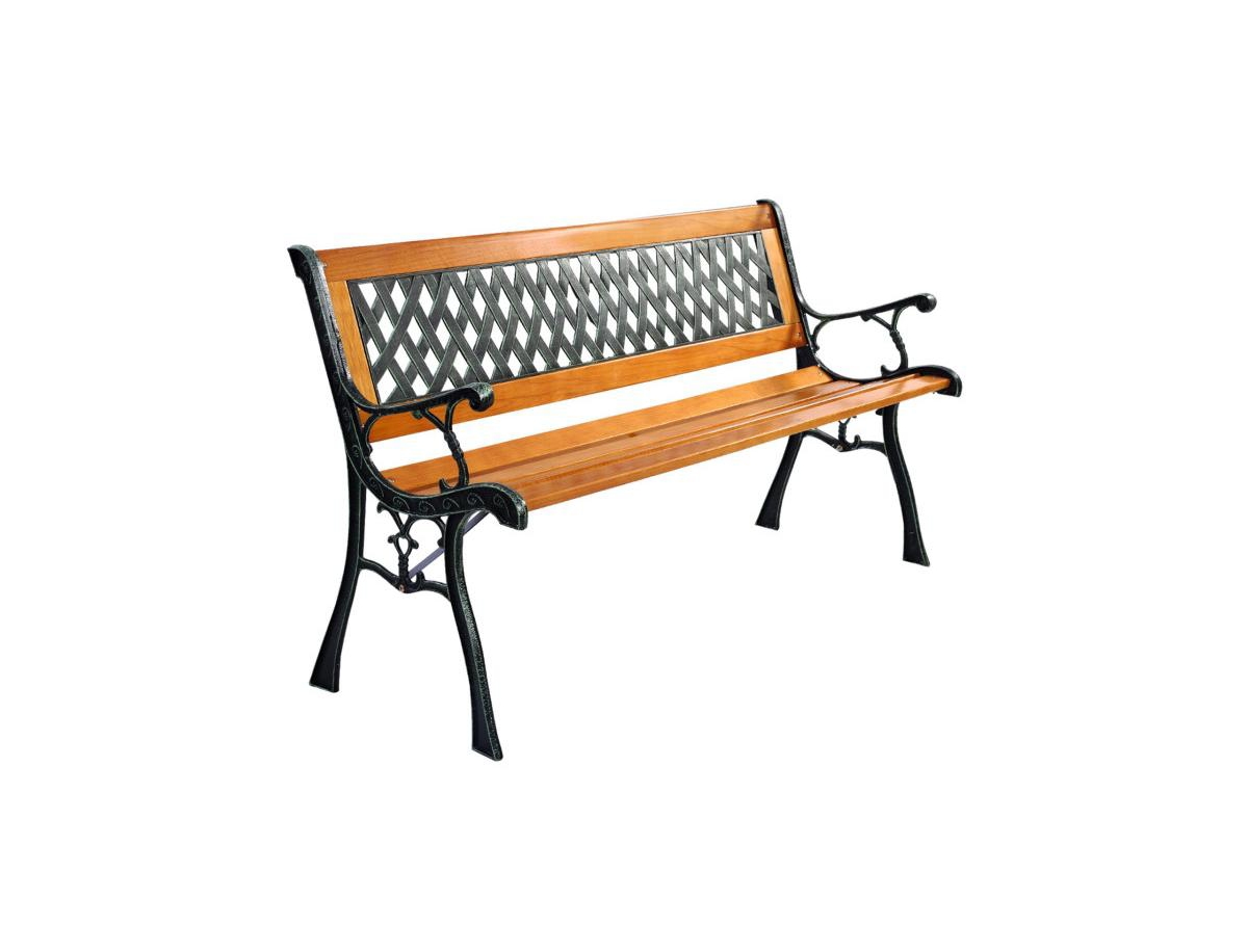 Click here for Mondawe Outdoor Cast Iron Patio Bench - Brown prices