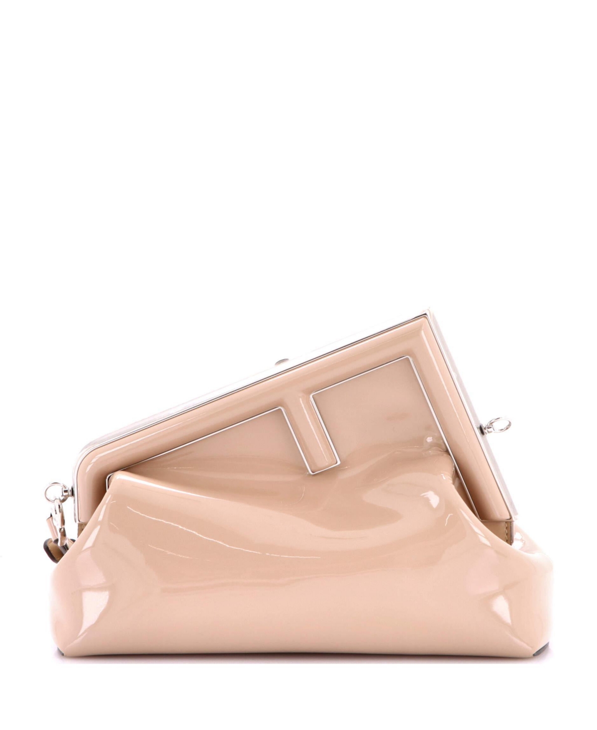 Click here for Pre-Owned Fendi Midi First Bag Patent - Natural prices