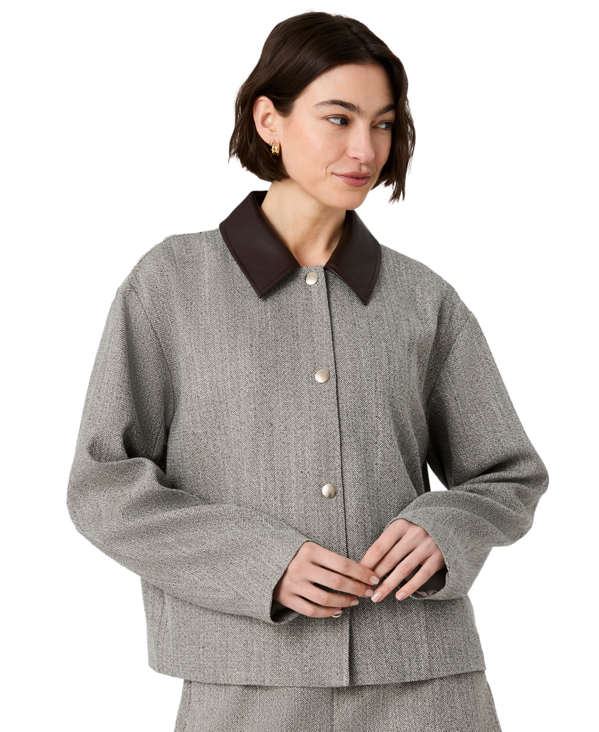 Click here for French Connection Womens Speckled Herringbone Crop... prices