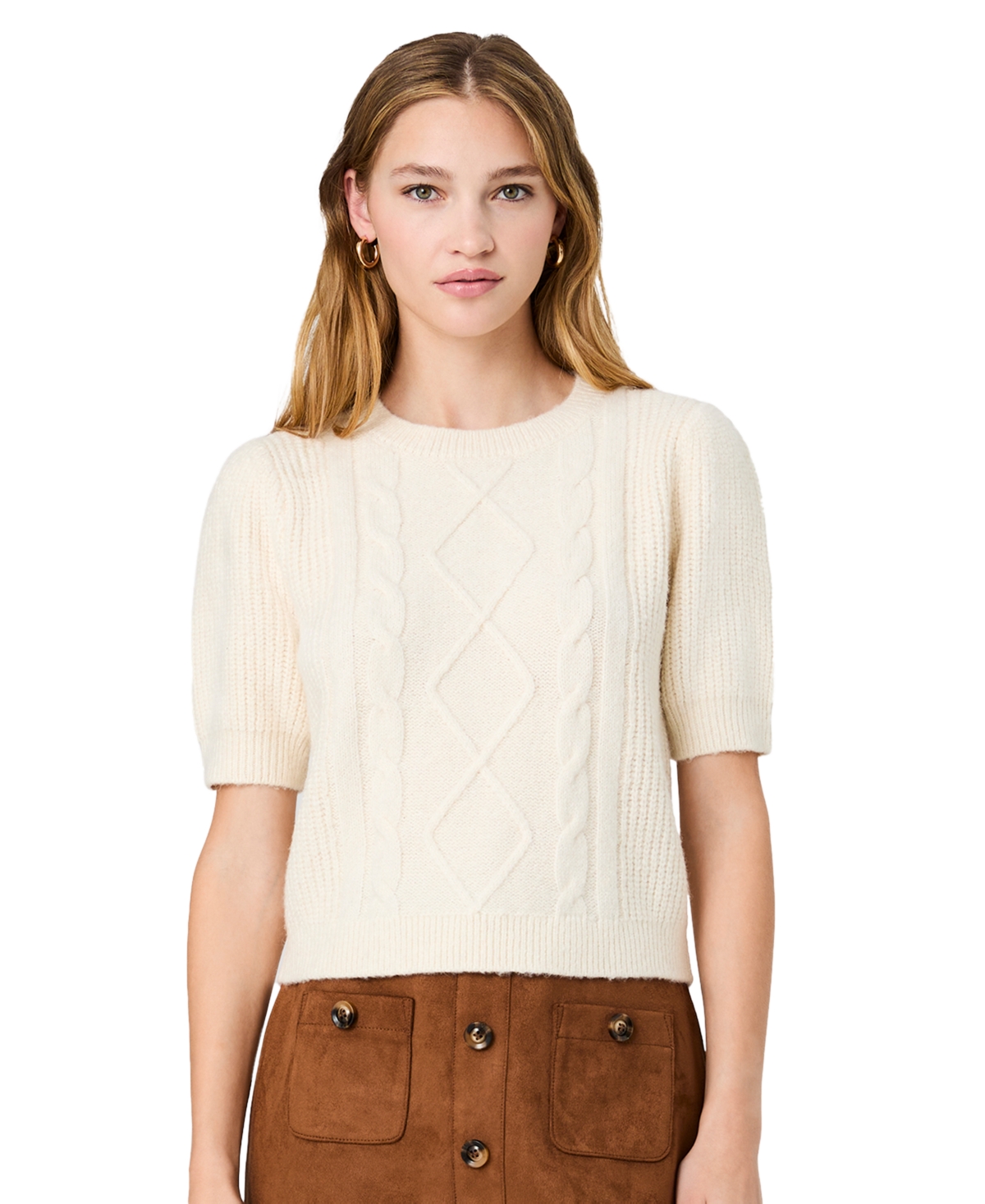 Click here for French Connection Womens Wesley Crewneck Short-Sle... prices