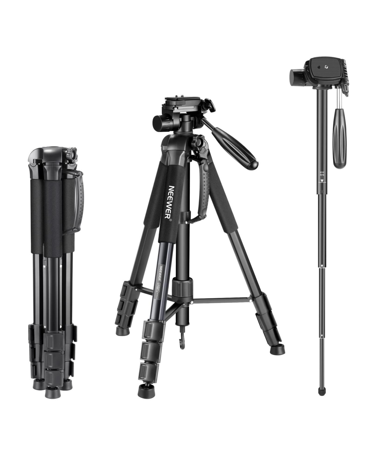 Click here for Neewer SAB264 Camera Tripod with 2 in  177cm - Bla... prices