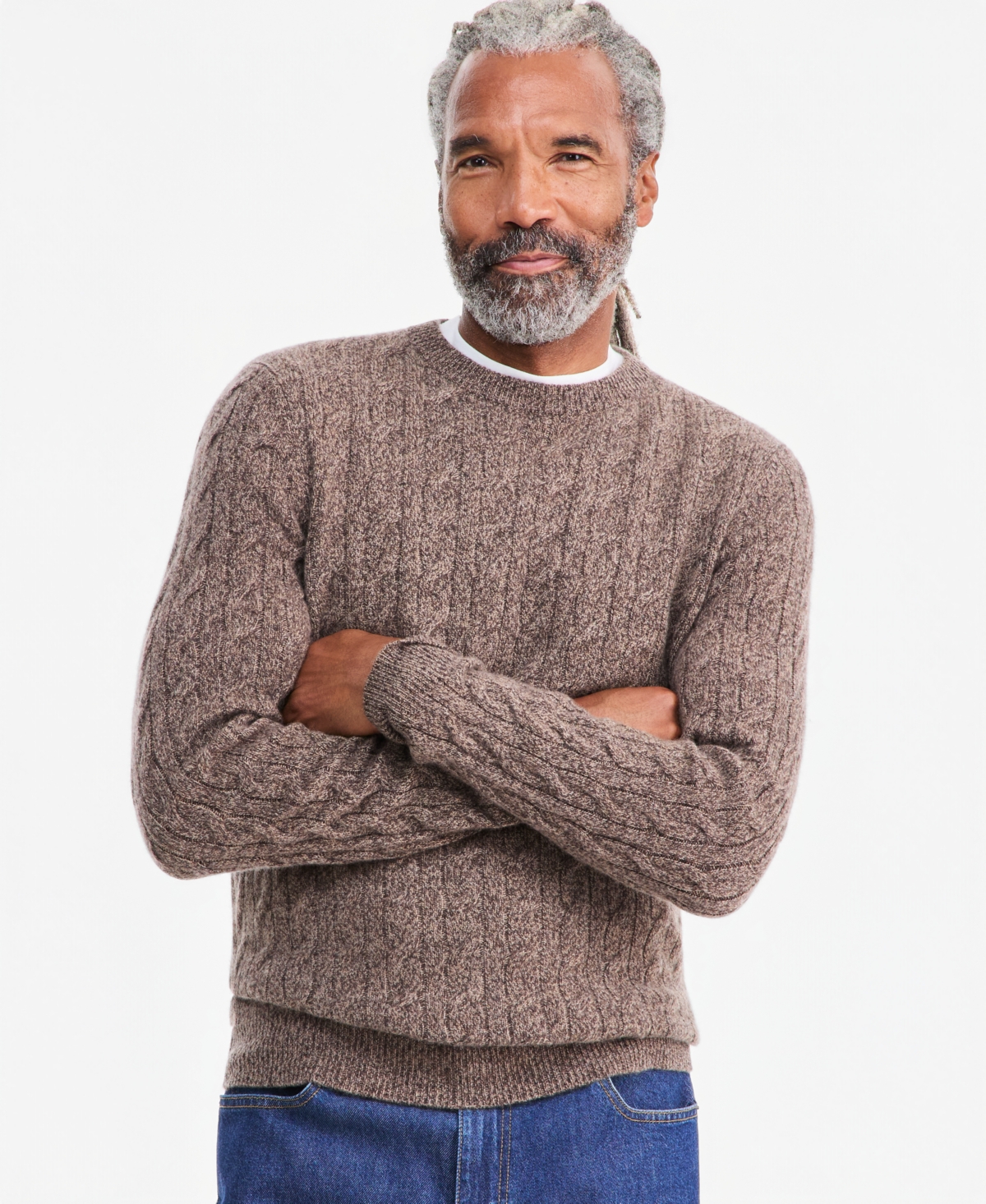 Click here for Club Room Mens Premium Cashmere Cable-Knit Crewnec... prices