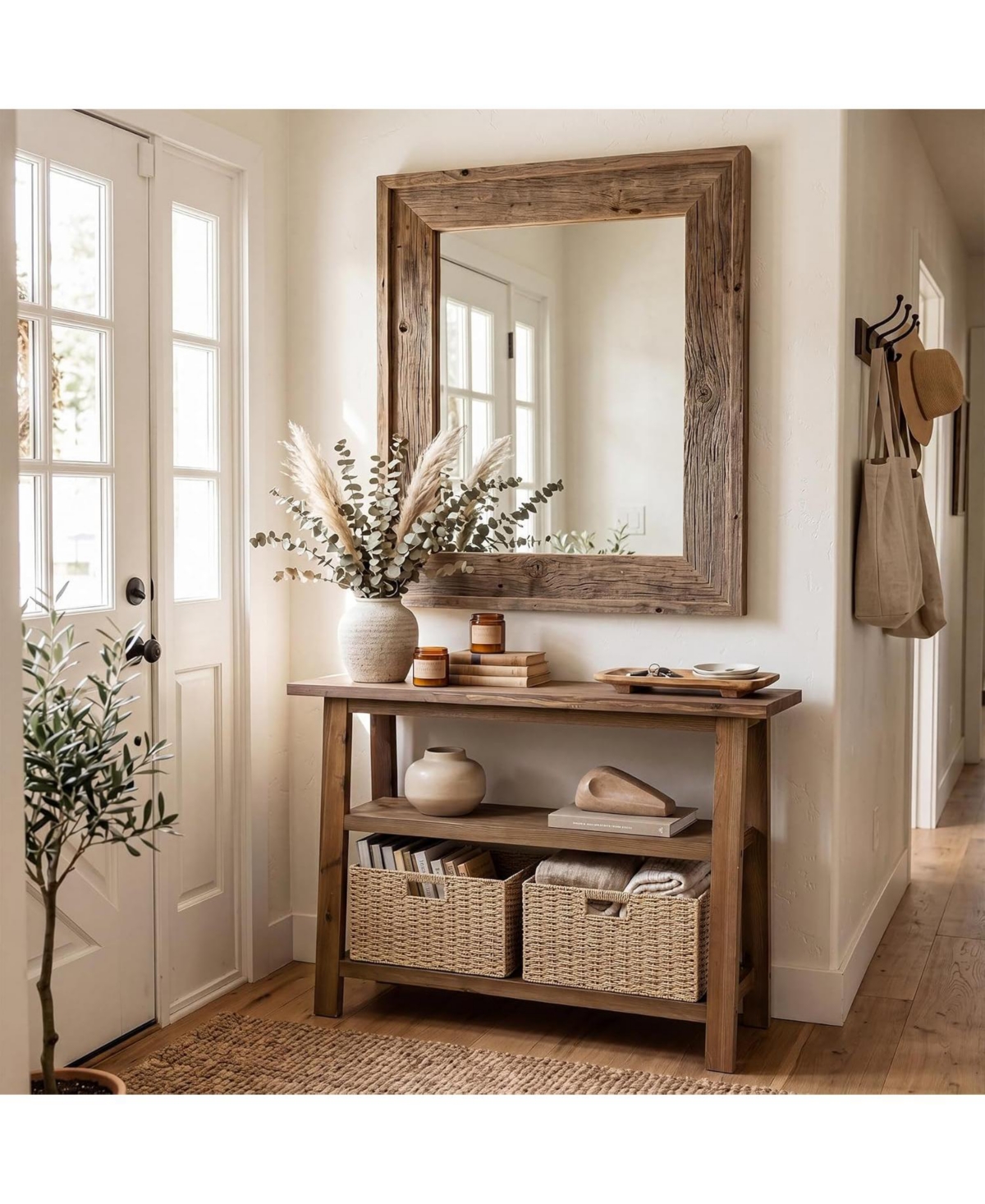 Click here for Tribesigns 2-Tier Solid Wood Console Table with St... prices