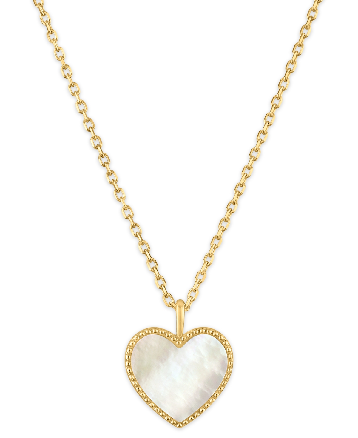 Click here for Macys Imitation Pearl Heart Pendant Necklace in 14... prices