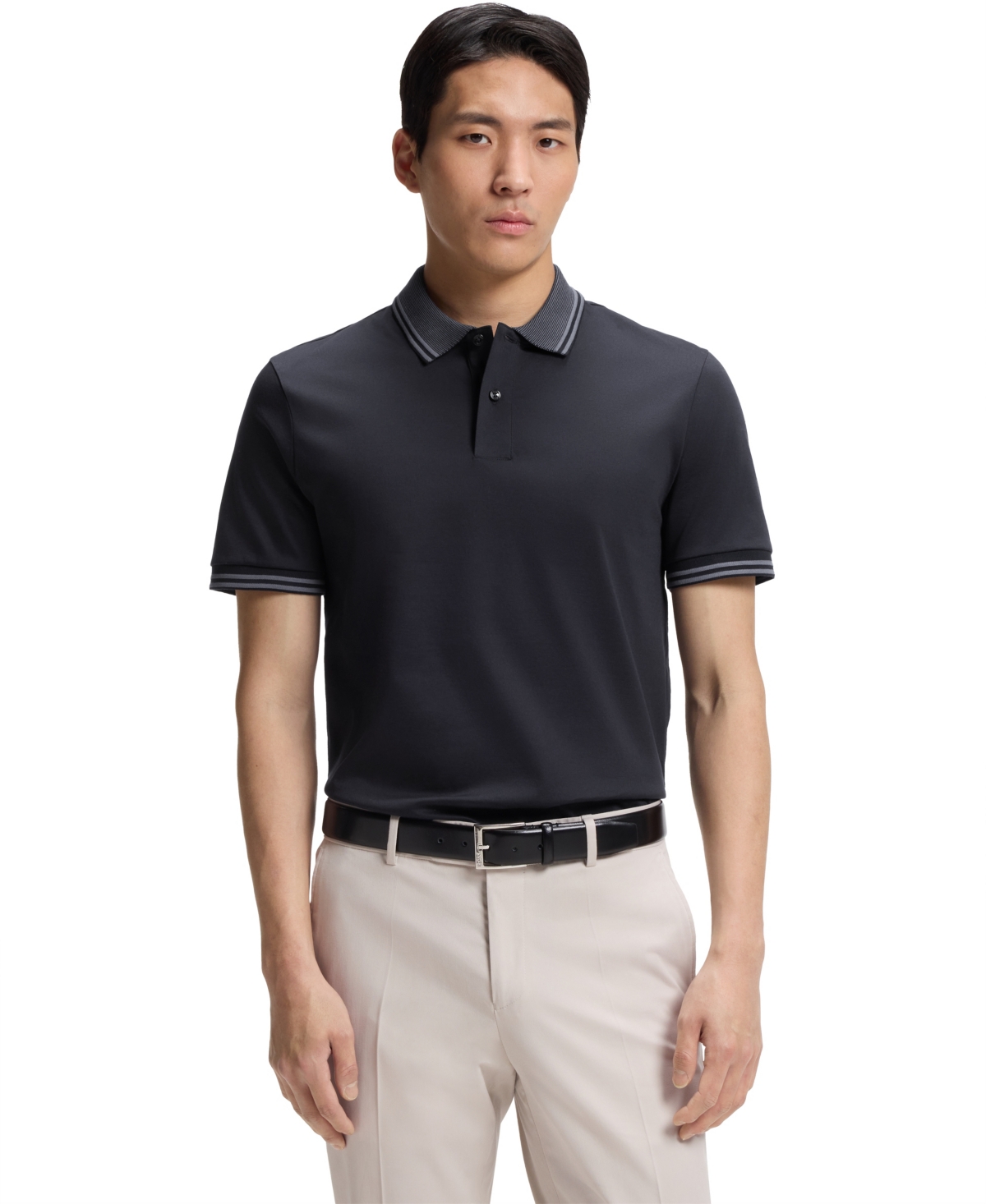 Click here for Boss by Hugo Boss Mens Mercerized-Cotton Slim-Fit... prices