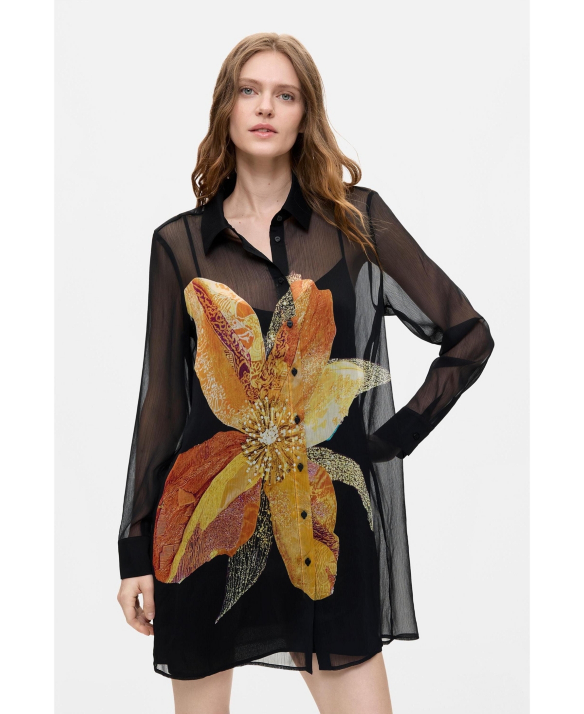 Click here for Desigual Womens Floral Printed Dress - Black prices