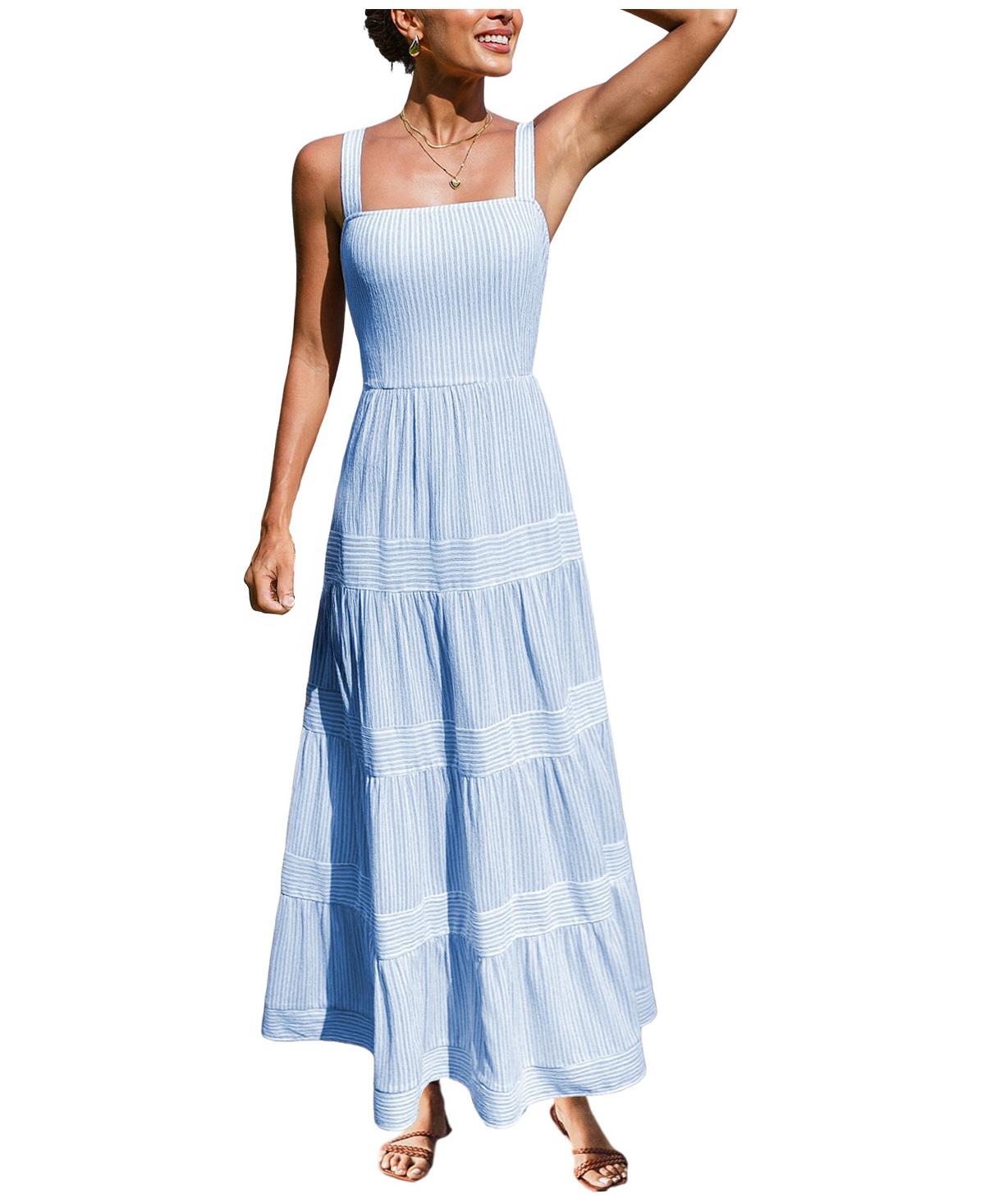 Click here for Cupshe Womens Not Sorry Striped Maxi Beach Dress -... prices