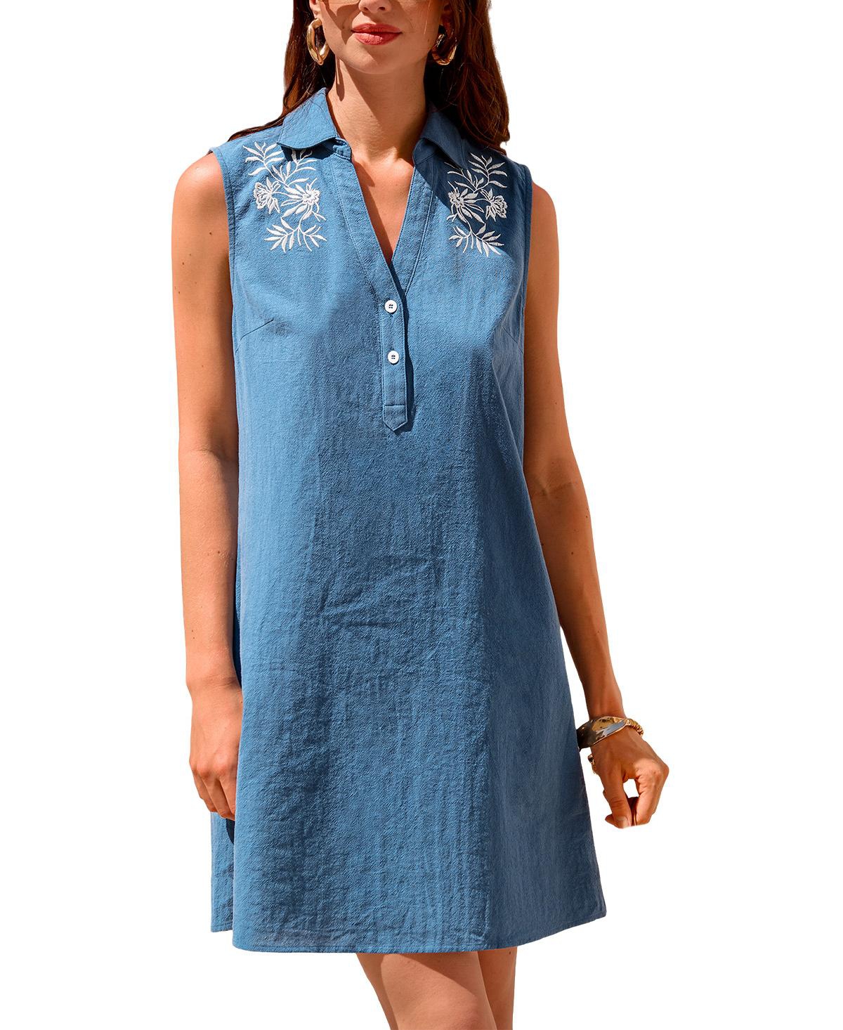 Click here for Cupshe Womens Long Journey Blue Mini Beach Dress -... prices