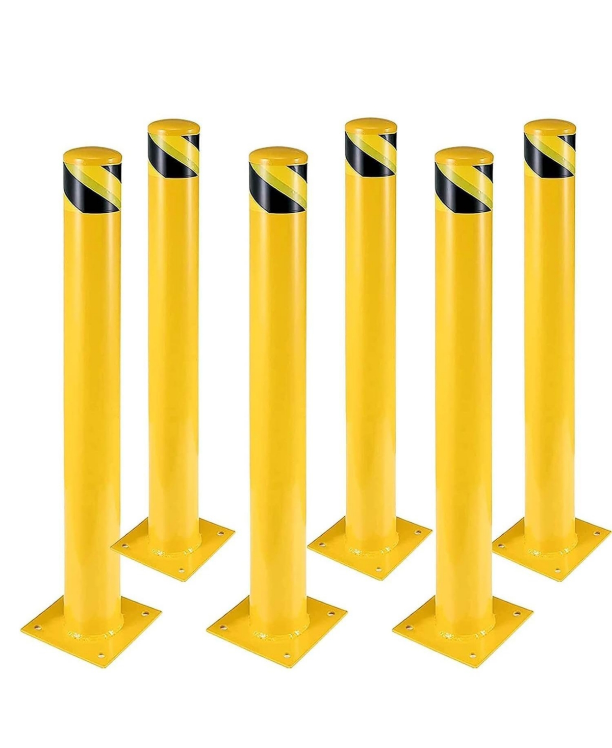 Click here for gaomon 6 Pack 42 In Safety Bollards Heavy Duty Ste... prices