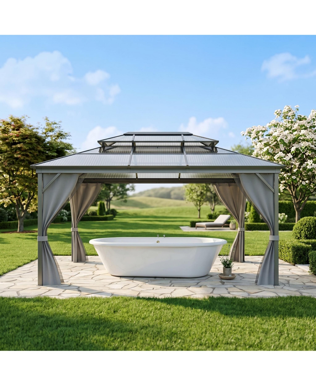 Click here for homfan All-Weather 12 x 16 Ft Hardtop Gazebo with... prices