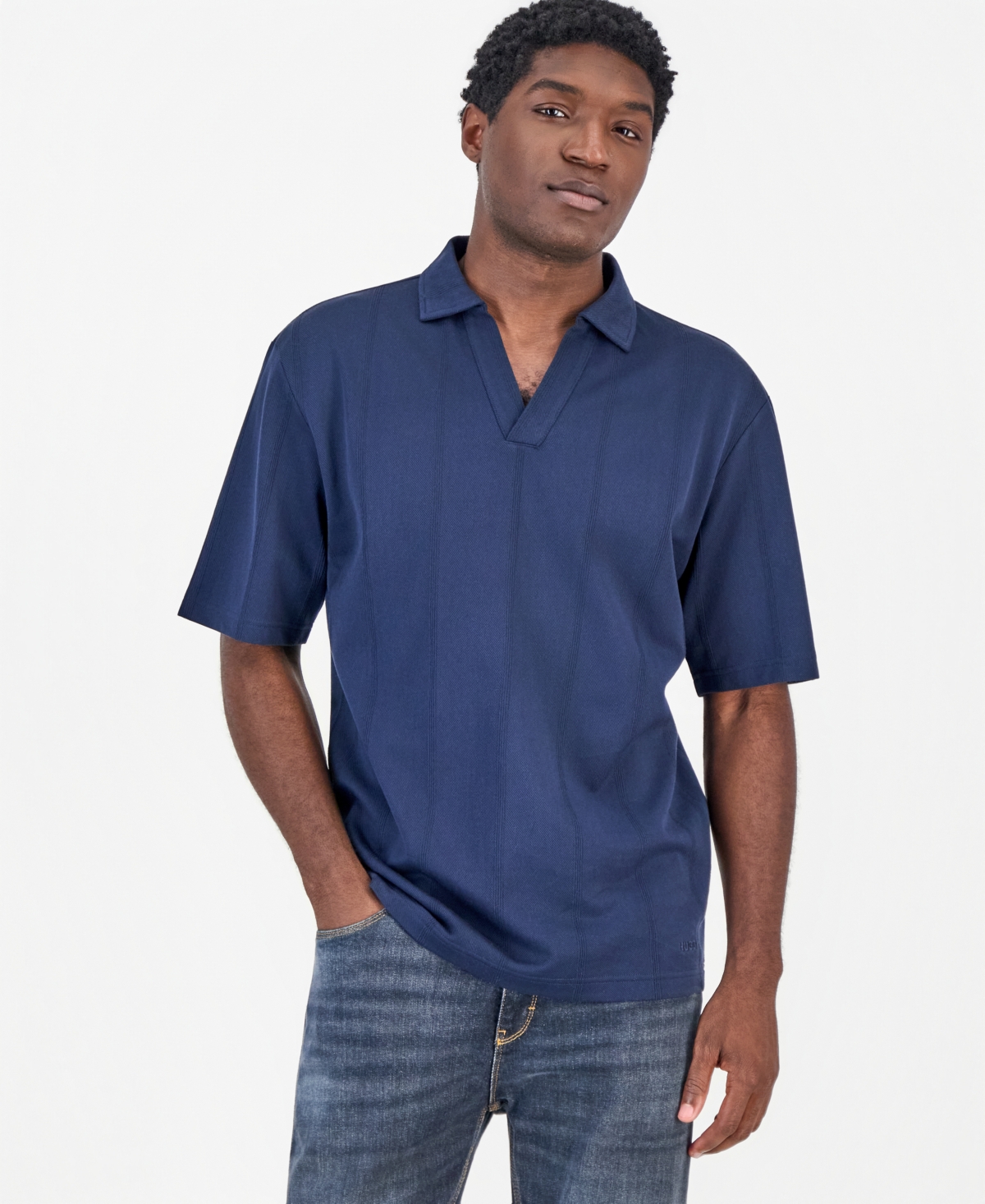 Click here for Hugo by Hugo Boss Mens Dasillo Polo Shirt - Dark B... prices