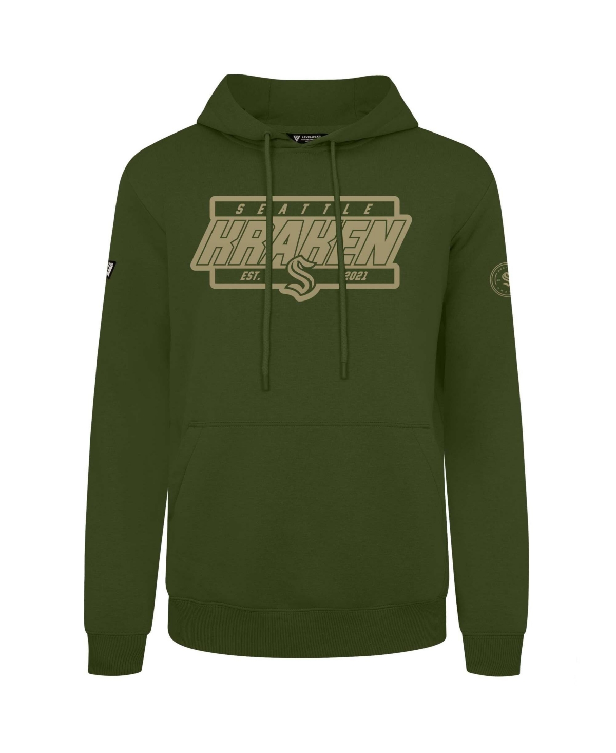 Click here for LevelWear Mens Olive Seattle Kraken Podium Pullove... prices