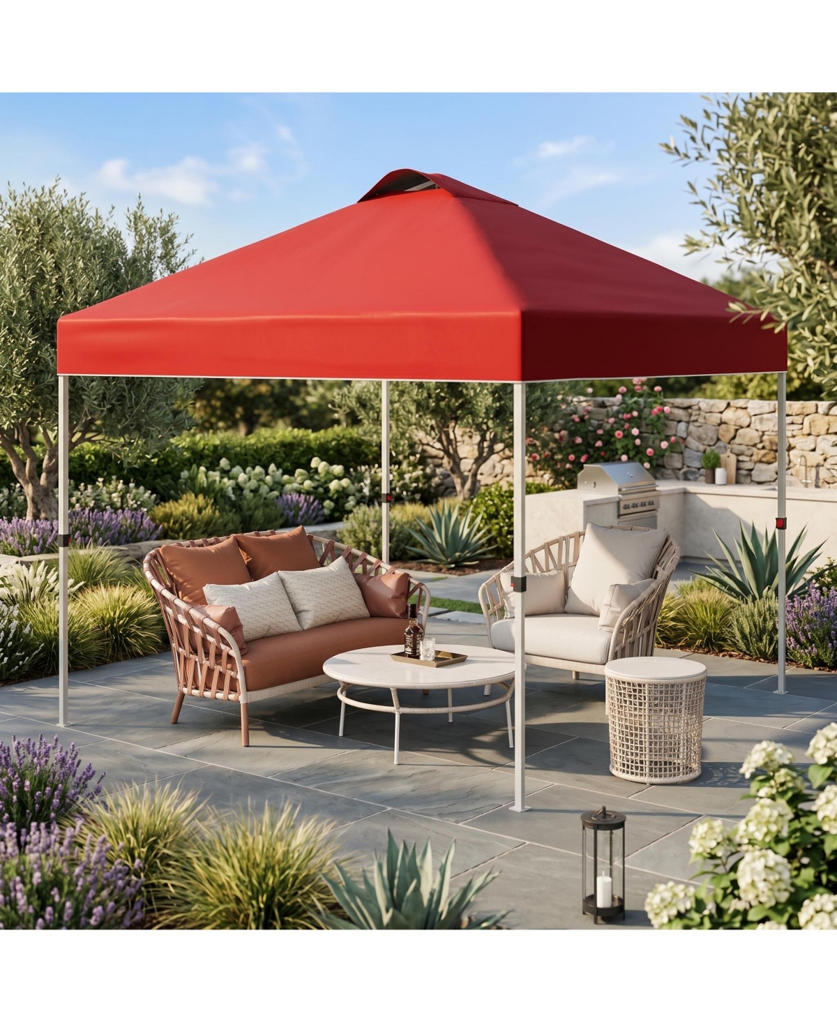 Click here for Homfan Pop-Up Canopy Tent  Fabric Gazebo with Doub... prices