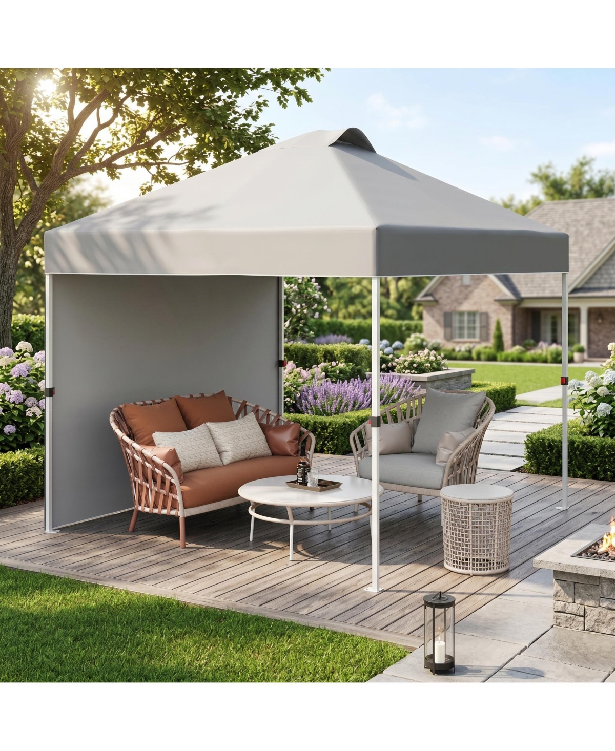 Click here for Homfan Pop-Up Canopy Tent  Fabric Gazebo with Doub... prices