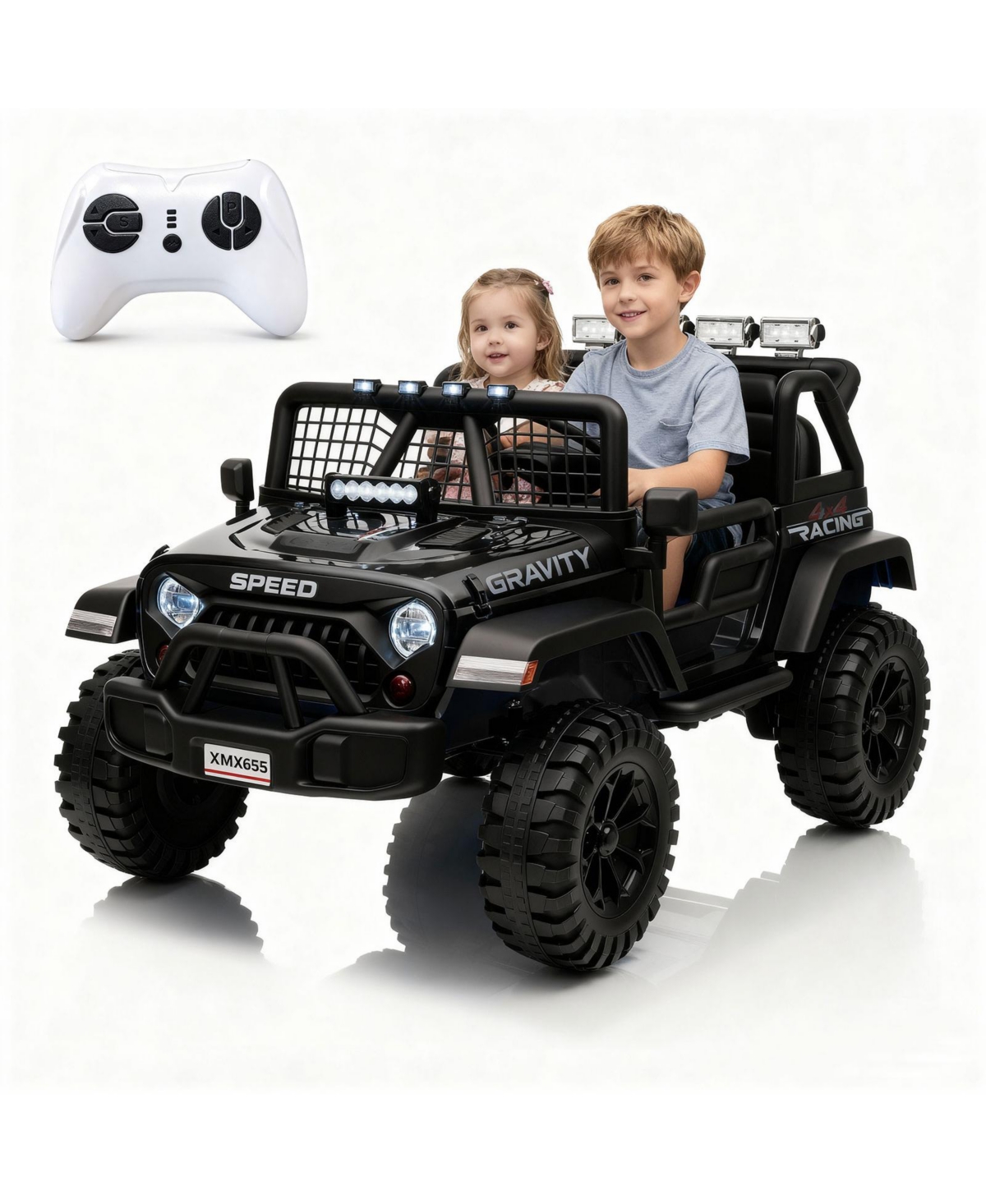 Click here for homfan 47.2 x 31.5 x 29.1 Inch Kids Electric Ride... prices