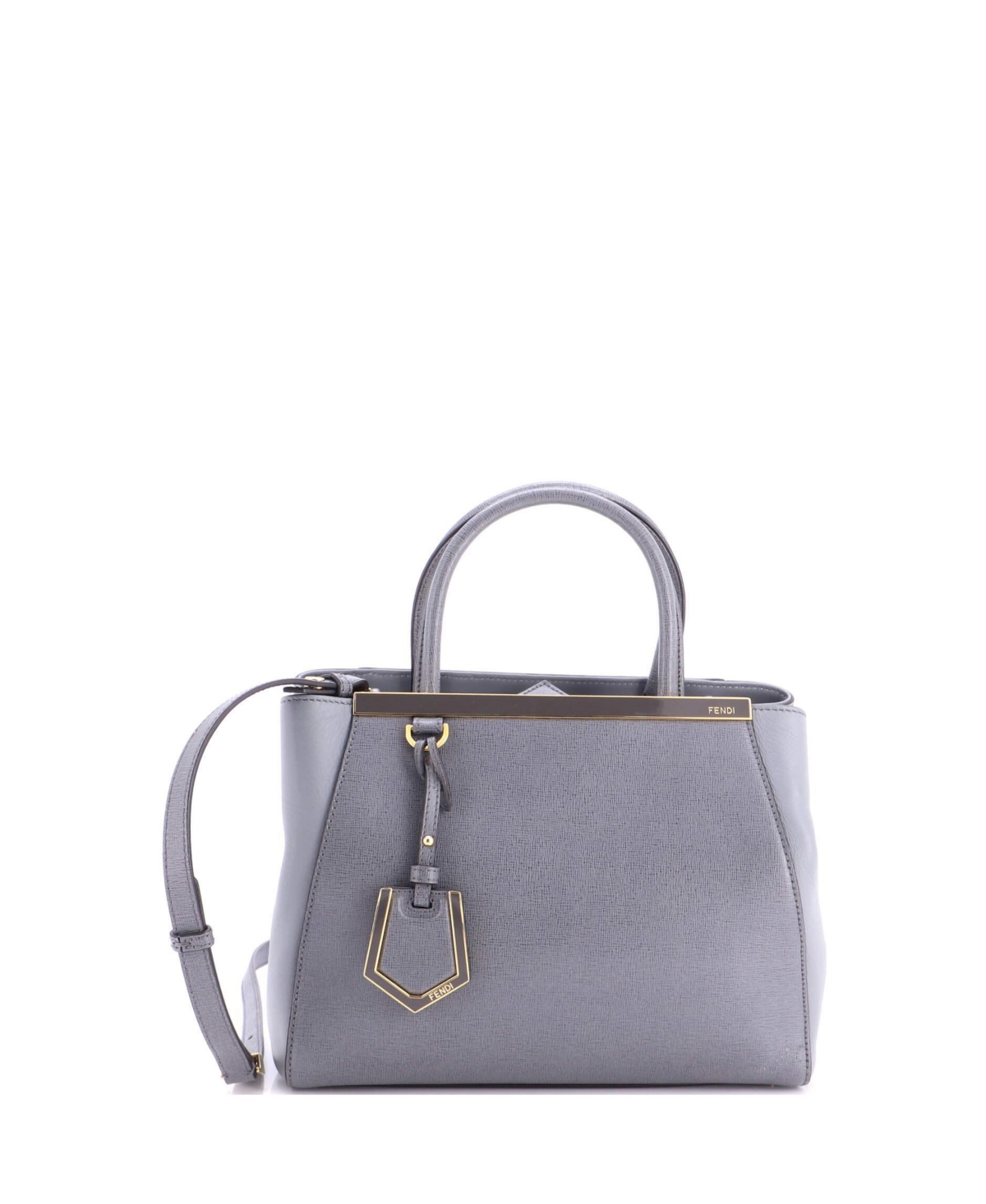 Click here for Pre-Owned Fendi Petite 2Jours Bag Leather - Grey prices
