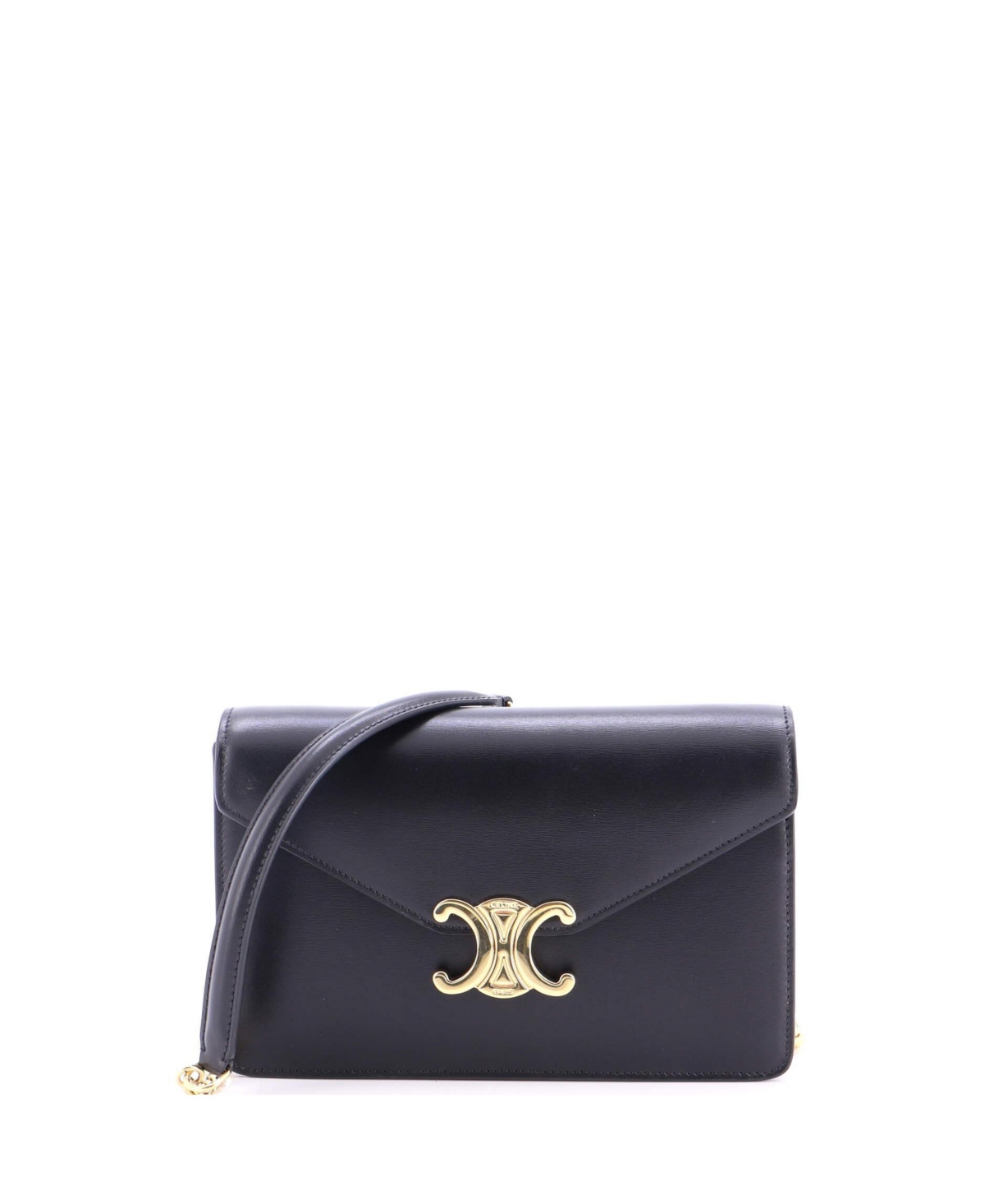Click here for Pre-Owned Celine Margo Triomphe Wallet on Chain Le... prices
