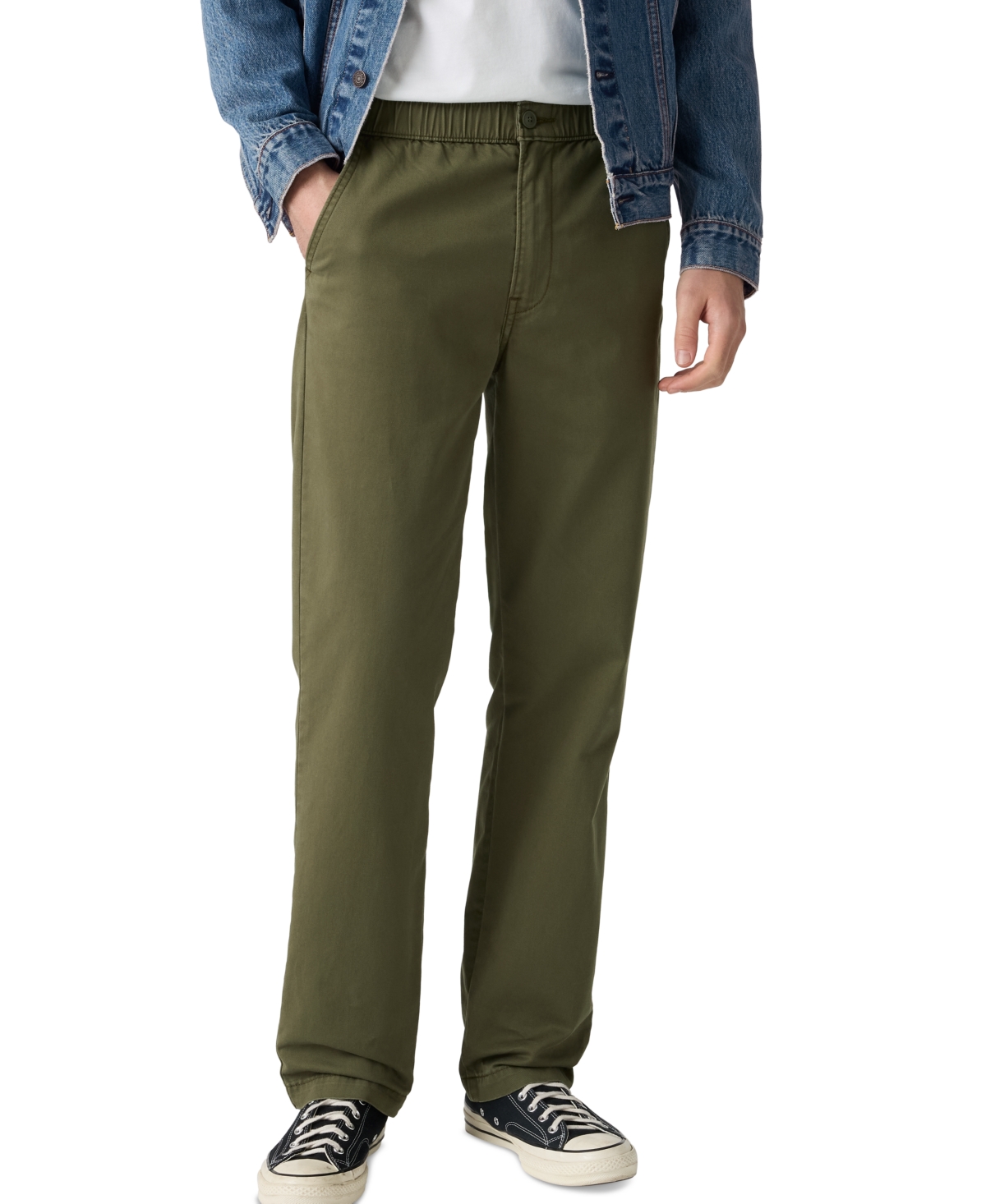 Click here for Levis Mens Comfort Regular-Fit Pants - Olive Night prices