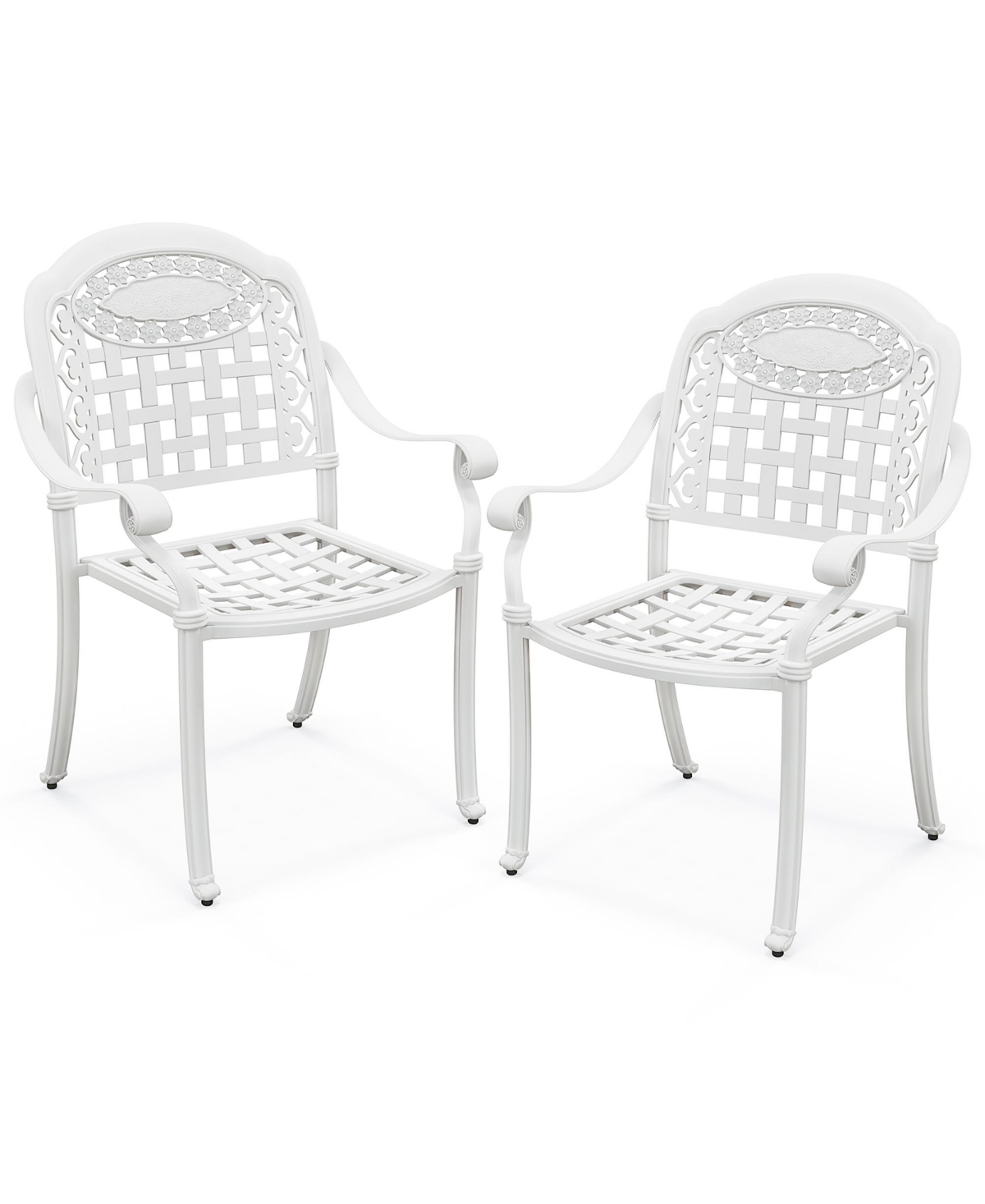 Click here for Gymax 2 Pieces Cast aluminum patio chair bistro di... prices