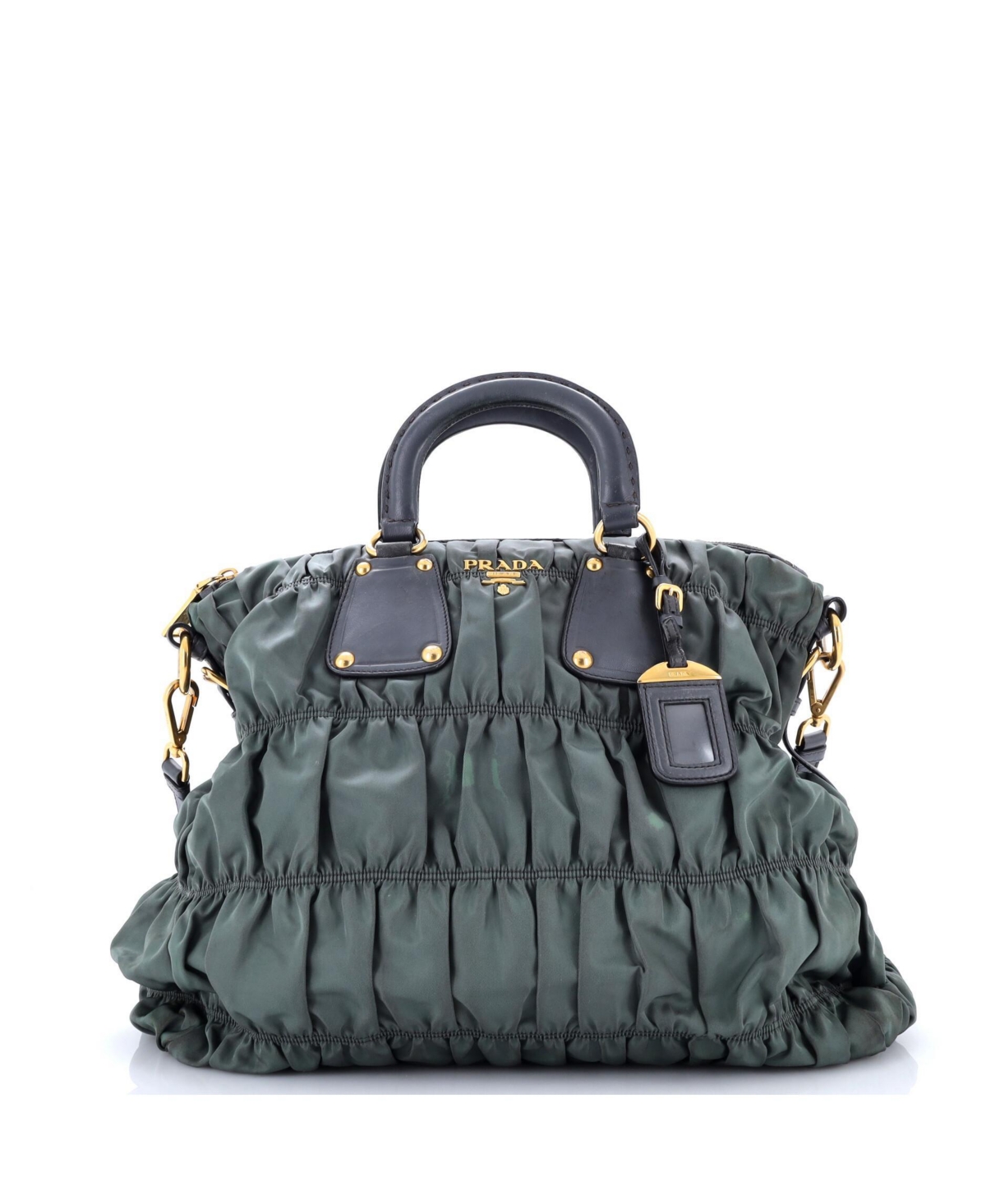 Click here for Pre-Owned Prada Large Gaufre Convertible Tote Leat... prices