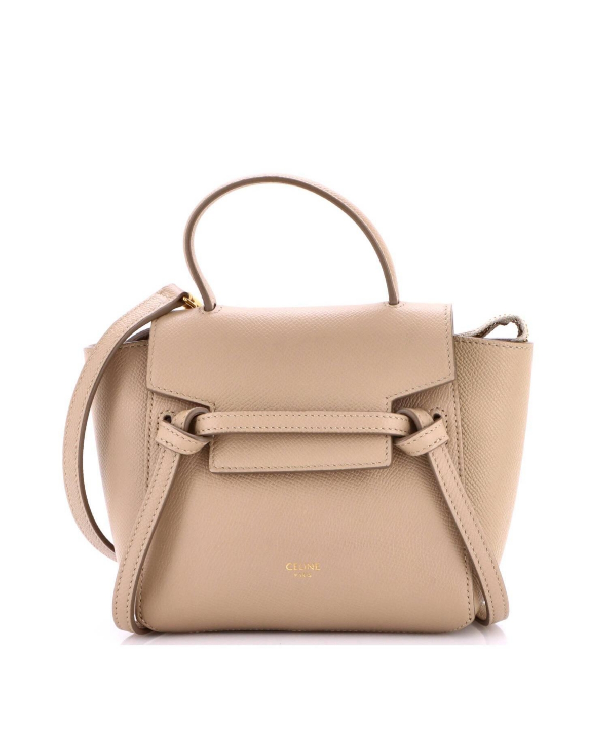 Click here for Pre-Owned Celine Pico Belt Bag Textured Leather -... prices