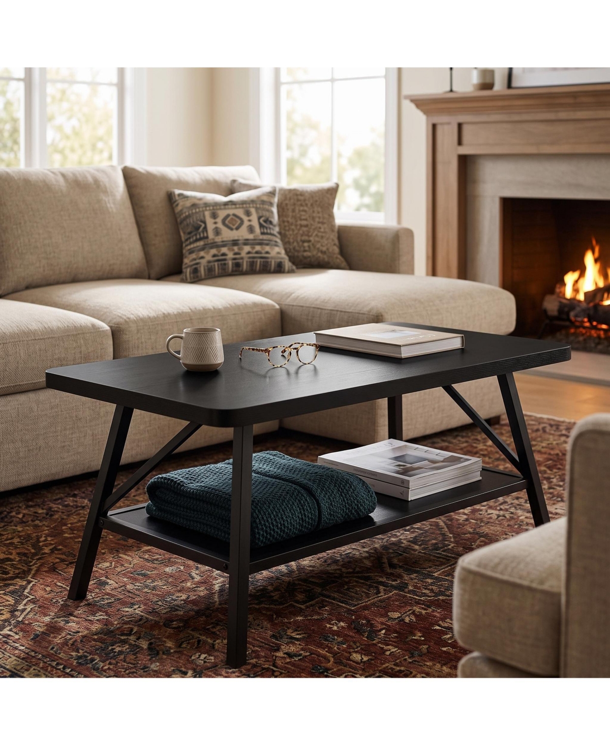 Click here for gaomon Rectangle Coffee Table for Living Room with... prices