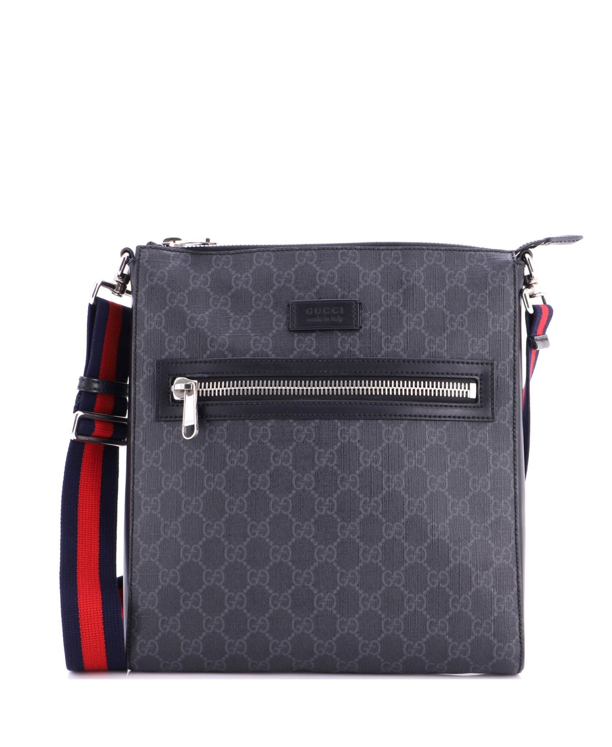 Click here for Pre-Owned Gucci Medium Web Strap Front Zip Messeng... prices