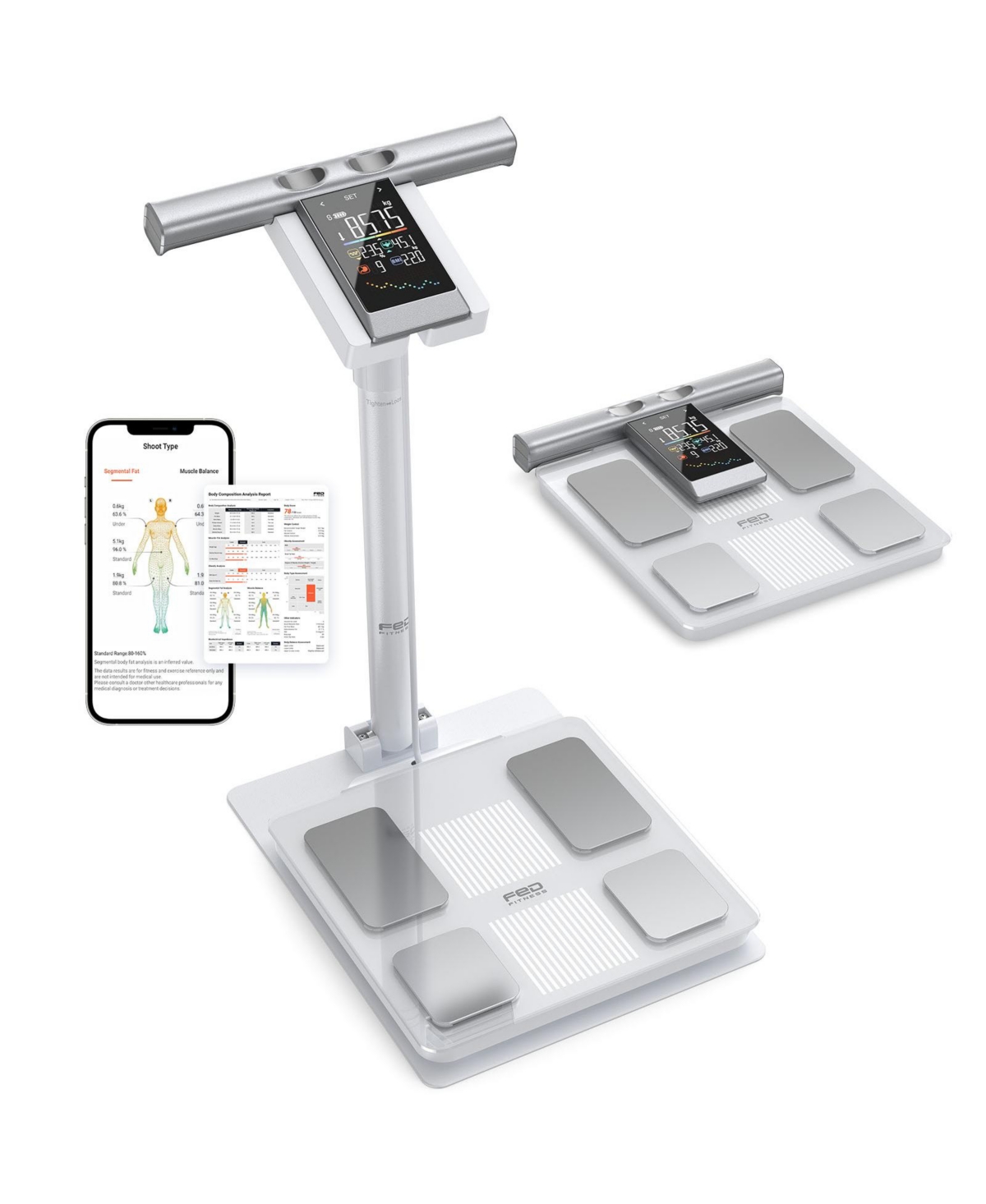 Click here for Fed Fitness 8-Electrode Smart Body Fat Scale with... prices