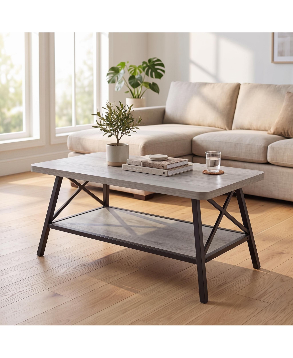 Click here for gaomon Rectangle Coffee Table for Living Room with... prices