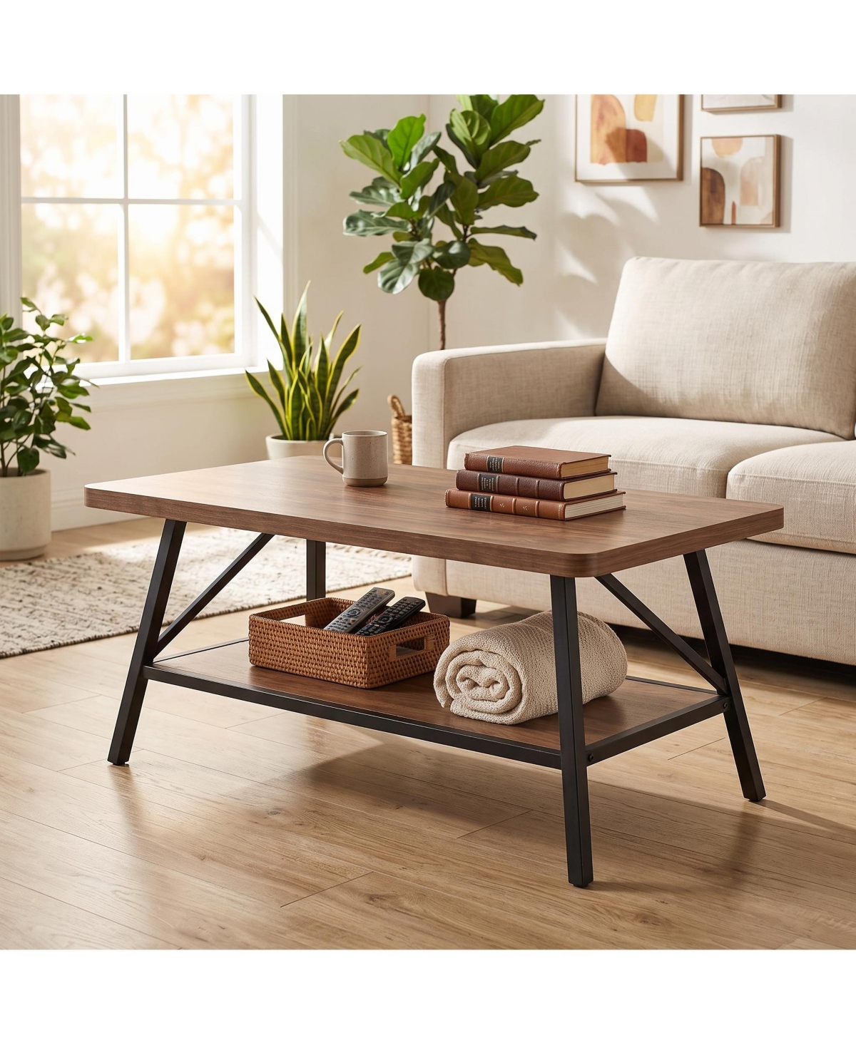 Click here for gaomon Rectangle Coffee Table for Living Room with... prices