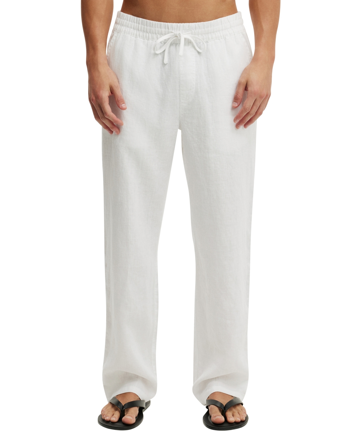 Click here for Cotton On Mens Baggy Worker Linen Relaxed-Fit Pant... prices