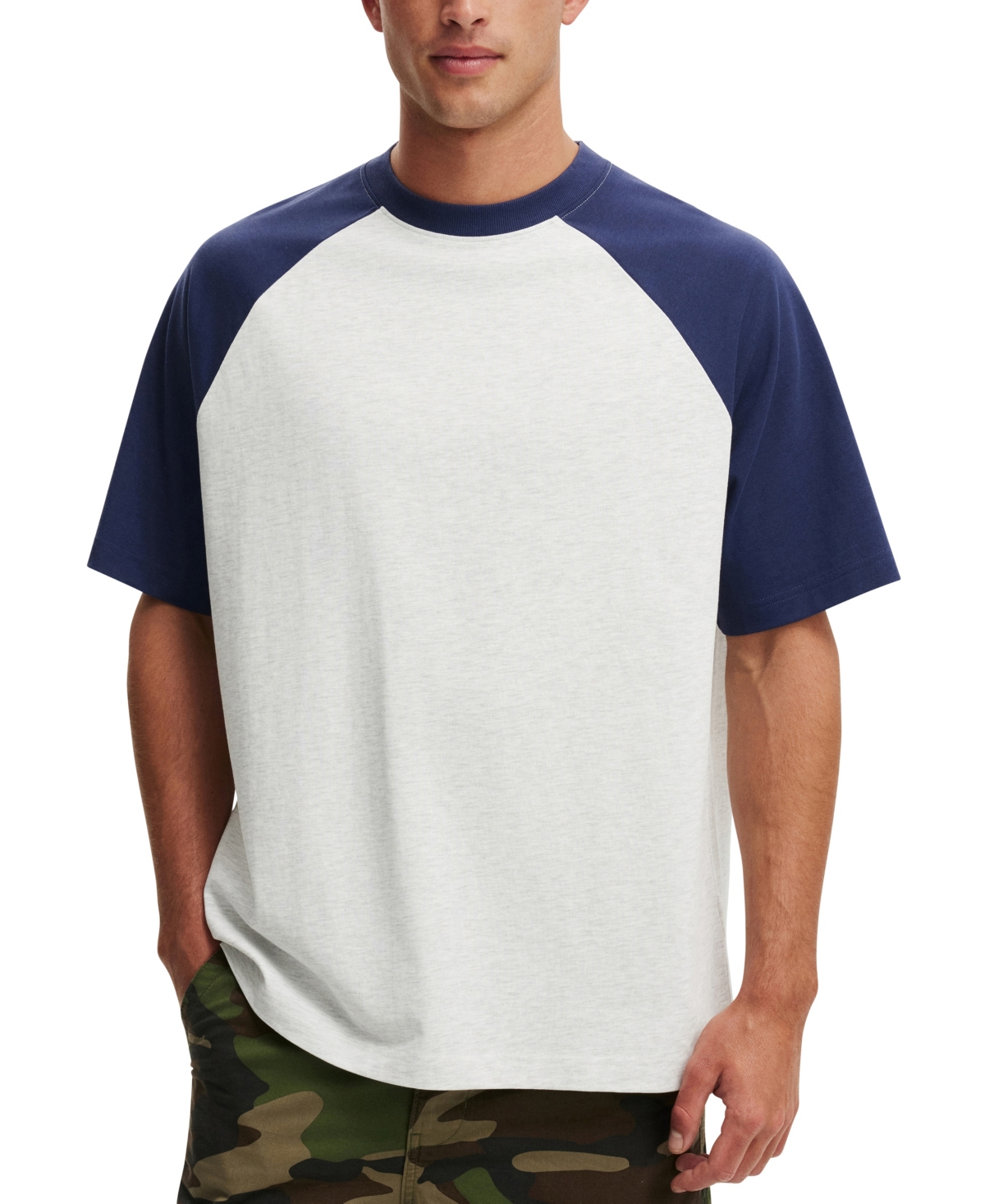 Click here for Mens Heavy Weight T-shirt - Navy/White prices
