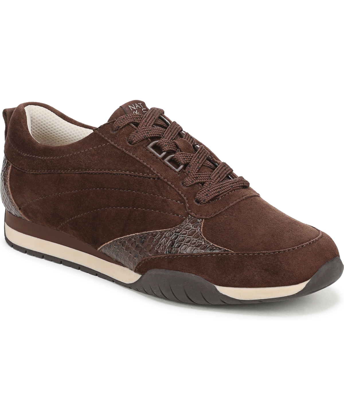 Click here for Naturalizer Womens Tao Lace-Up Sneakers - Dark Bro... prices