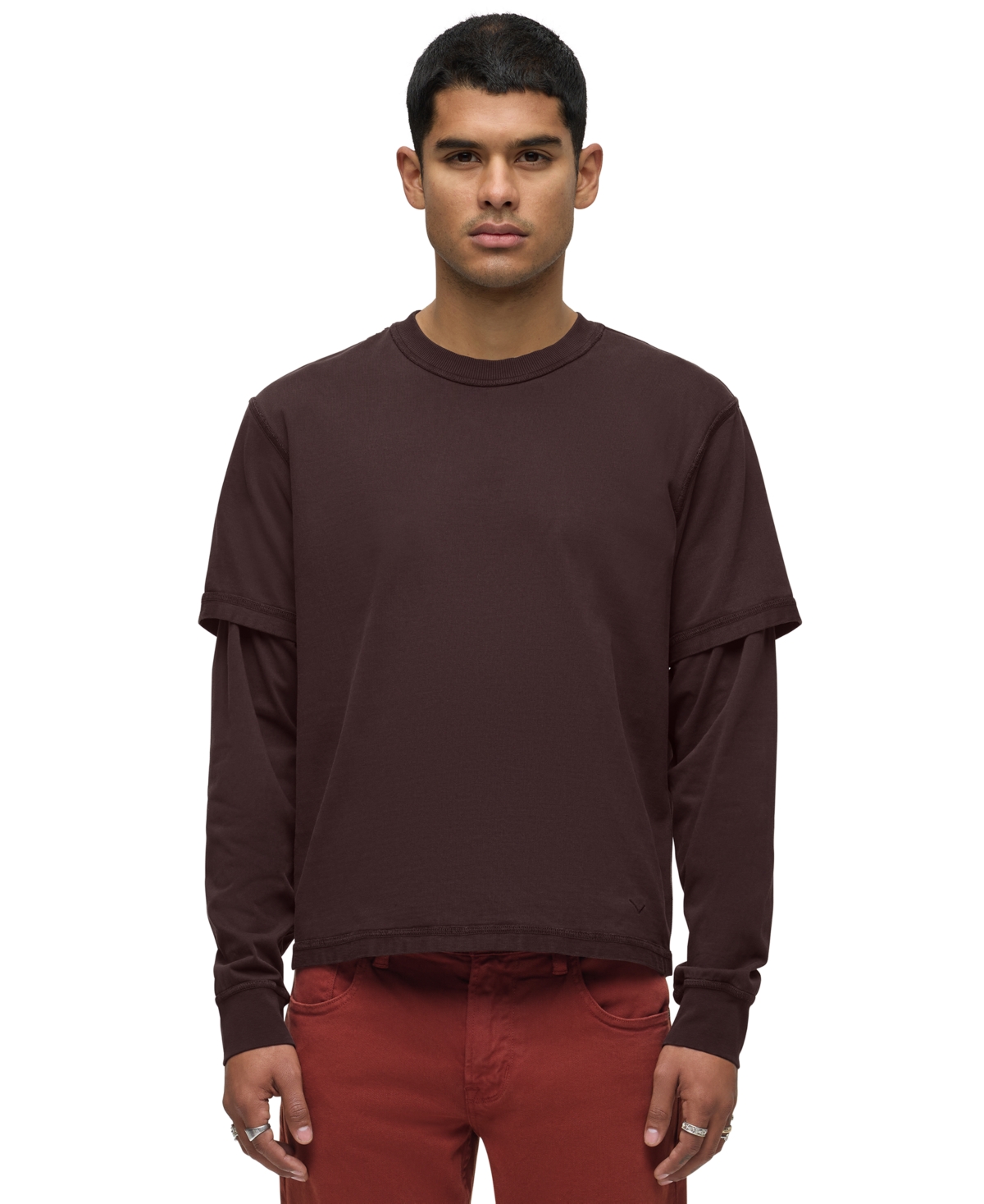 Click here for Hudson Jeans Mens Hybrid Long-Sleeve Relaxed-Fit T... prices
