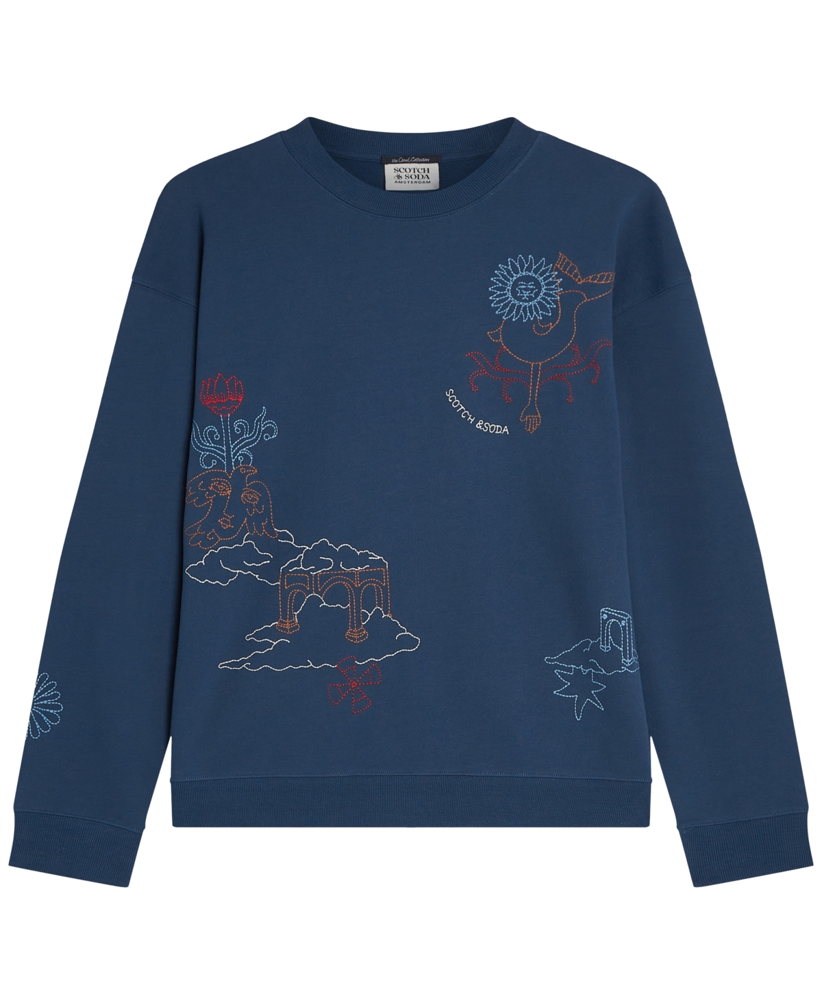 Click here for Scotch & Soda Mens Placed Embroidered Artwork Rela... prices